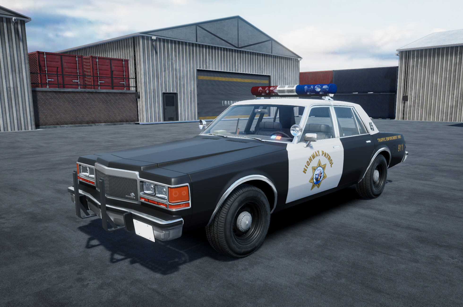 3D model 80s Police car unity asset VR / AR / low-poly | CGTrader