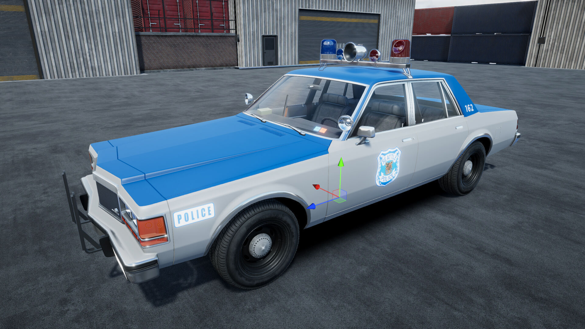 3D model 80s Police car unity asset VR / AR / low-poly | CGTrader