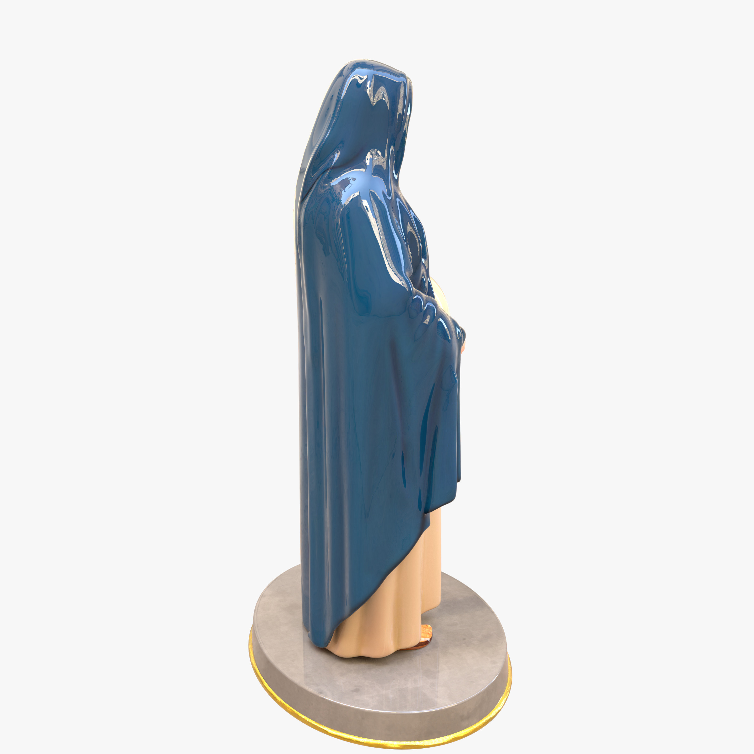 Pregnant Virgin Mary Statue 3D model 3D printable | CGTrader