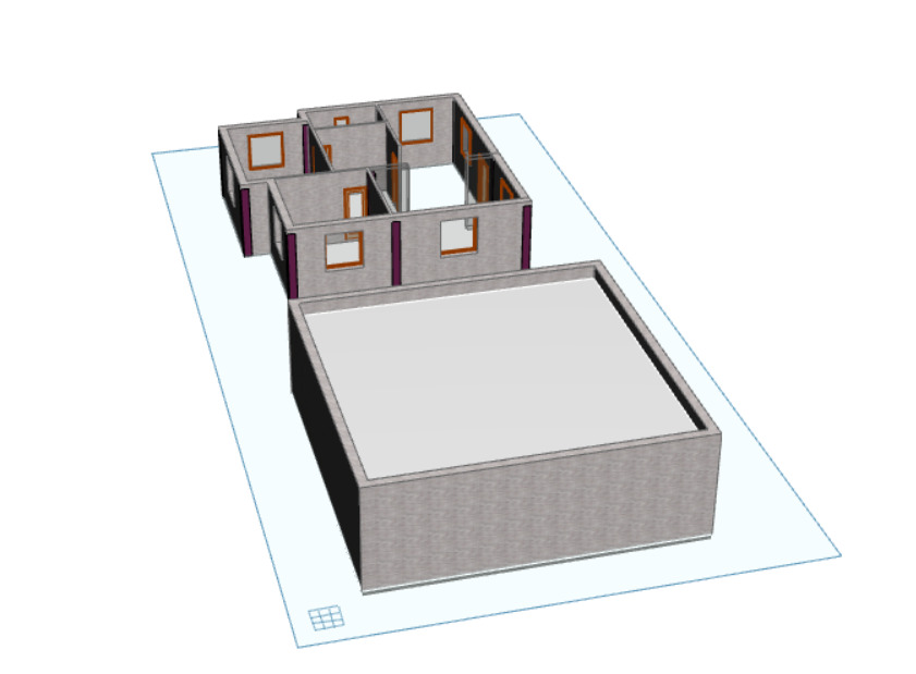 Modern compact house design AutoCAD design 3D model 3D printable | CGTrader
