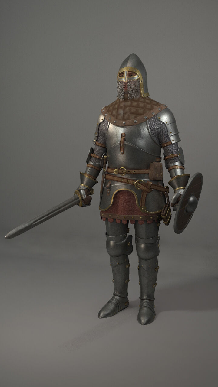Knight Knight with shield 3D model | CGTrader