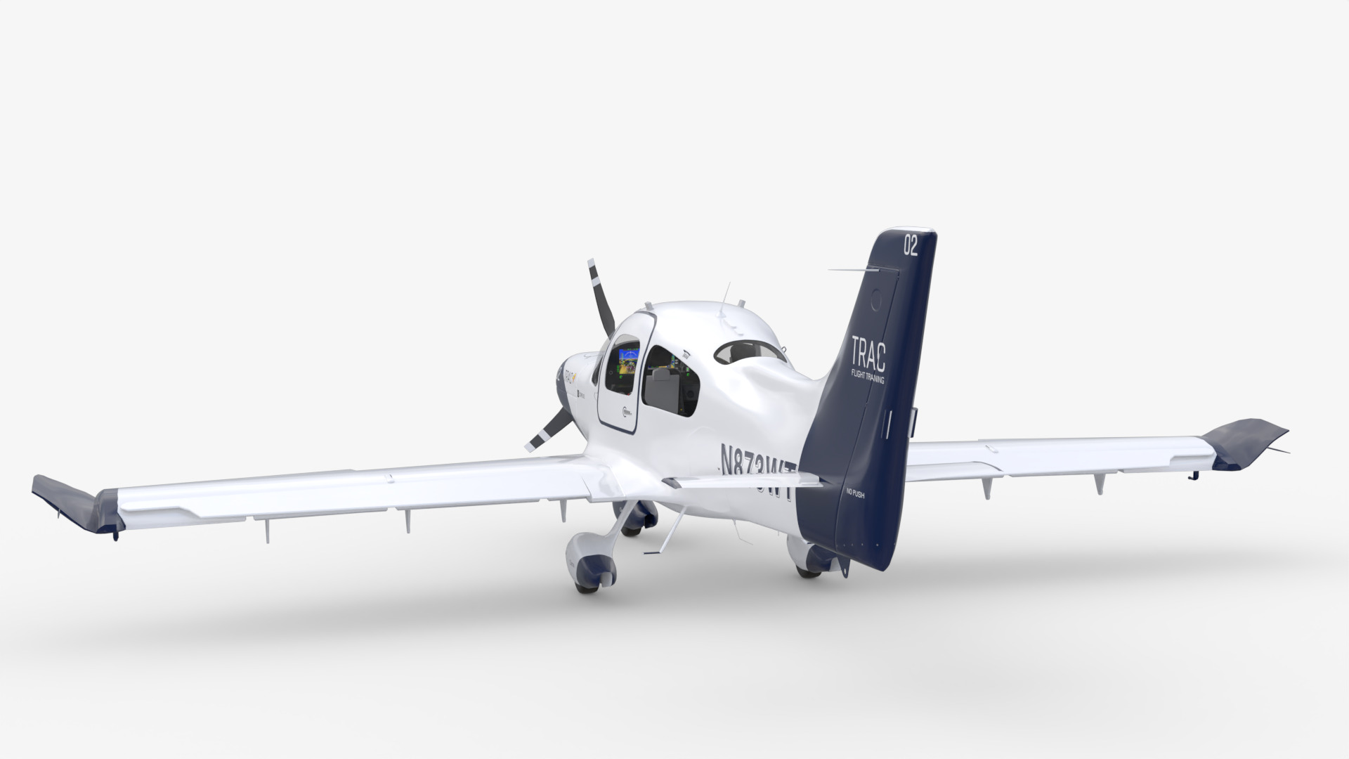 3D model Aircraft Propeller TRAC Flight Trainer 3D Model VR / AR / low ...