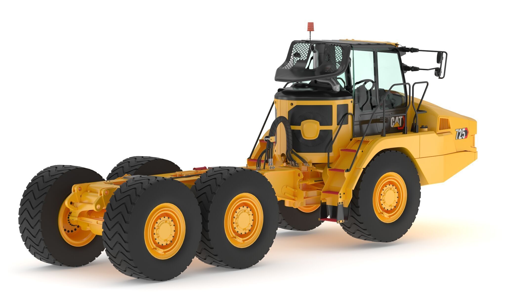 CAT Articulated Truck Bare Chassis 725 Bare Chassis 3D model | CGTrader