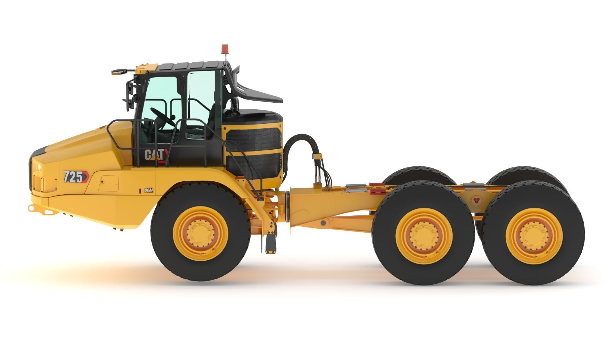 CAT Articulated Truck Bare Chassis 725 Bare Chassis 3D model | CGTrader