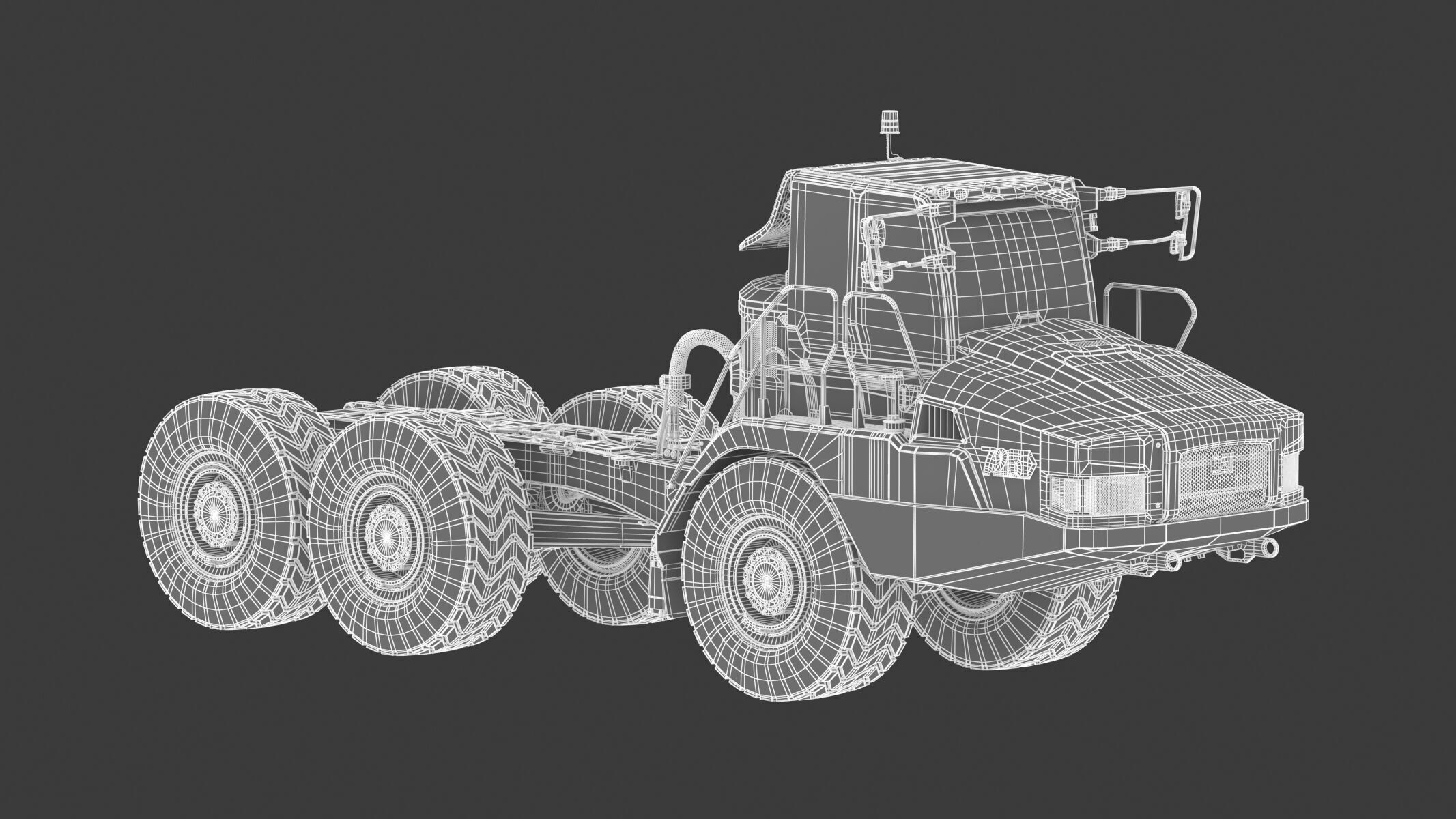 CAT Articulated Truck Bare Chassis 725 Bare Chassis 3D model | CGTrader