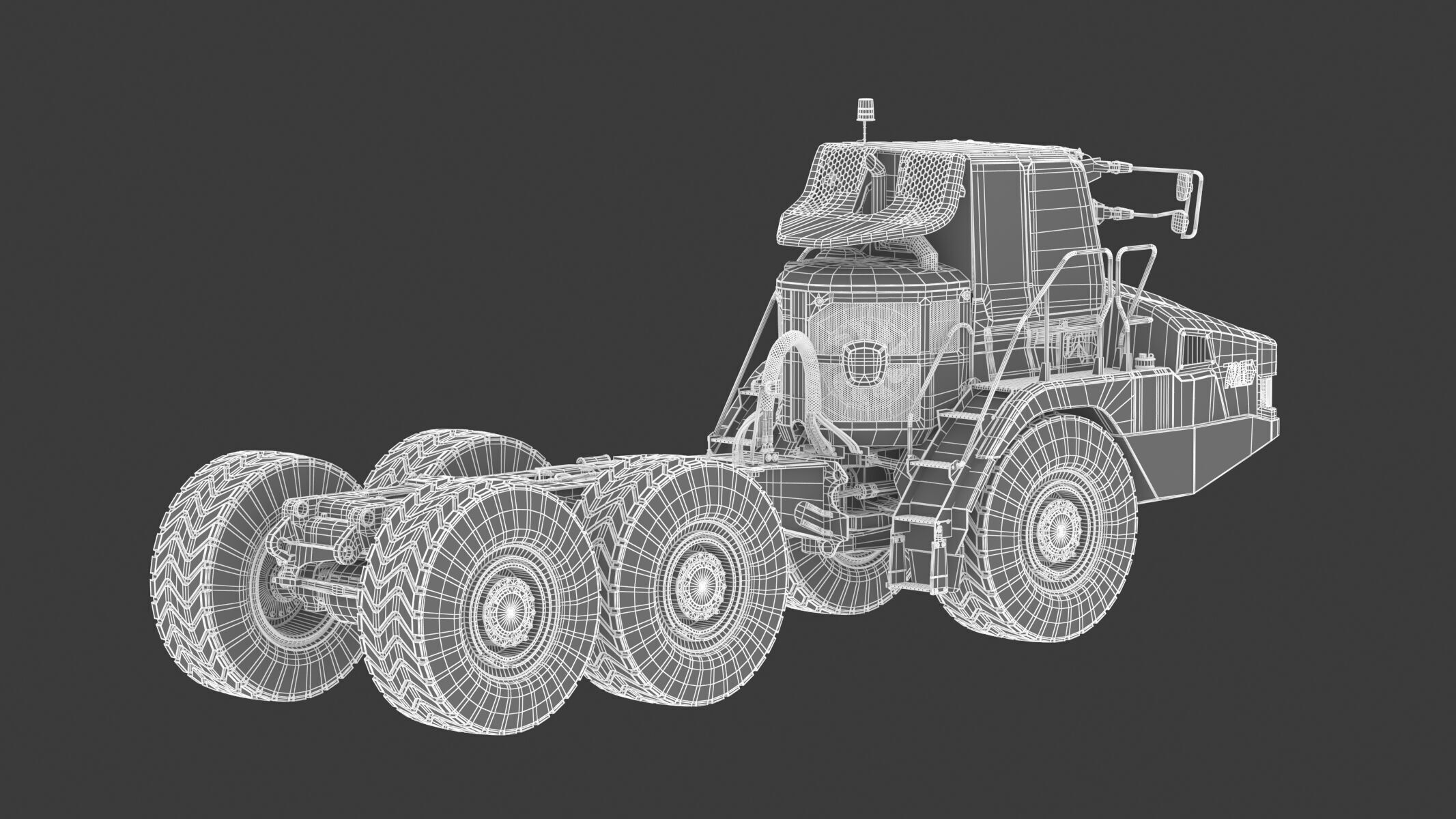 CAT Articulated Truck Bare Chassis 725 Bare Chassis 3D model | CGTrader