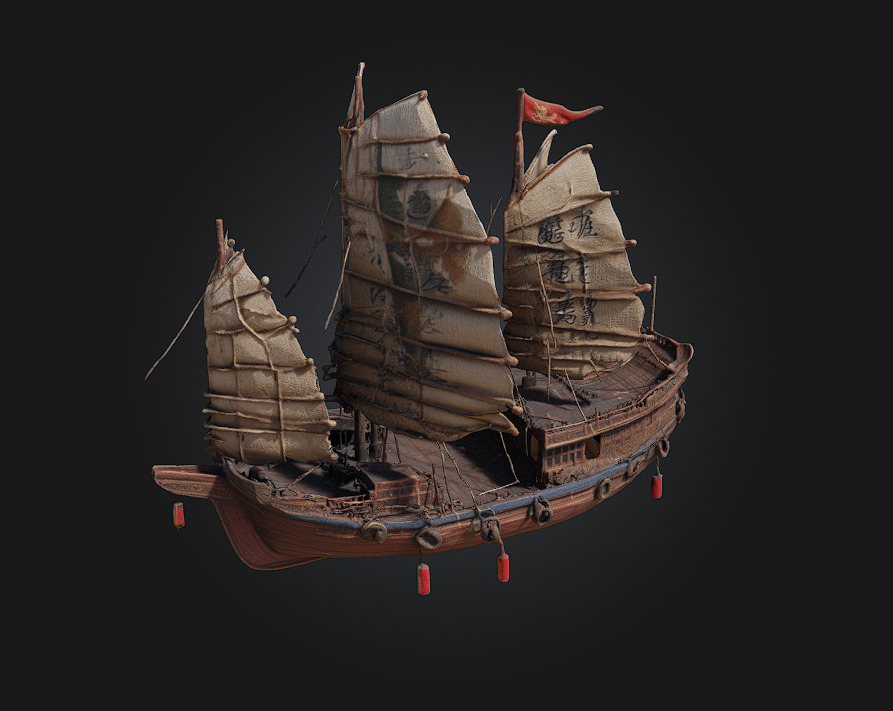 Pirate Brigantine The Fearsome Seafaring Raider free 3D model | CGTrader