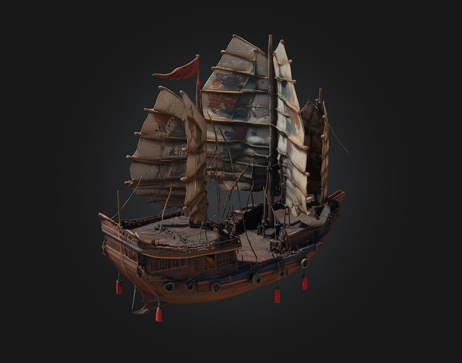 Pirate Brigantine The Fearsome Seafaring Raider free 3D model | CGTrader