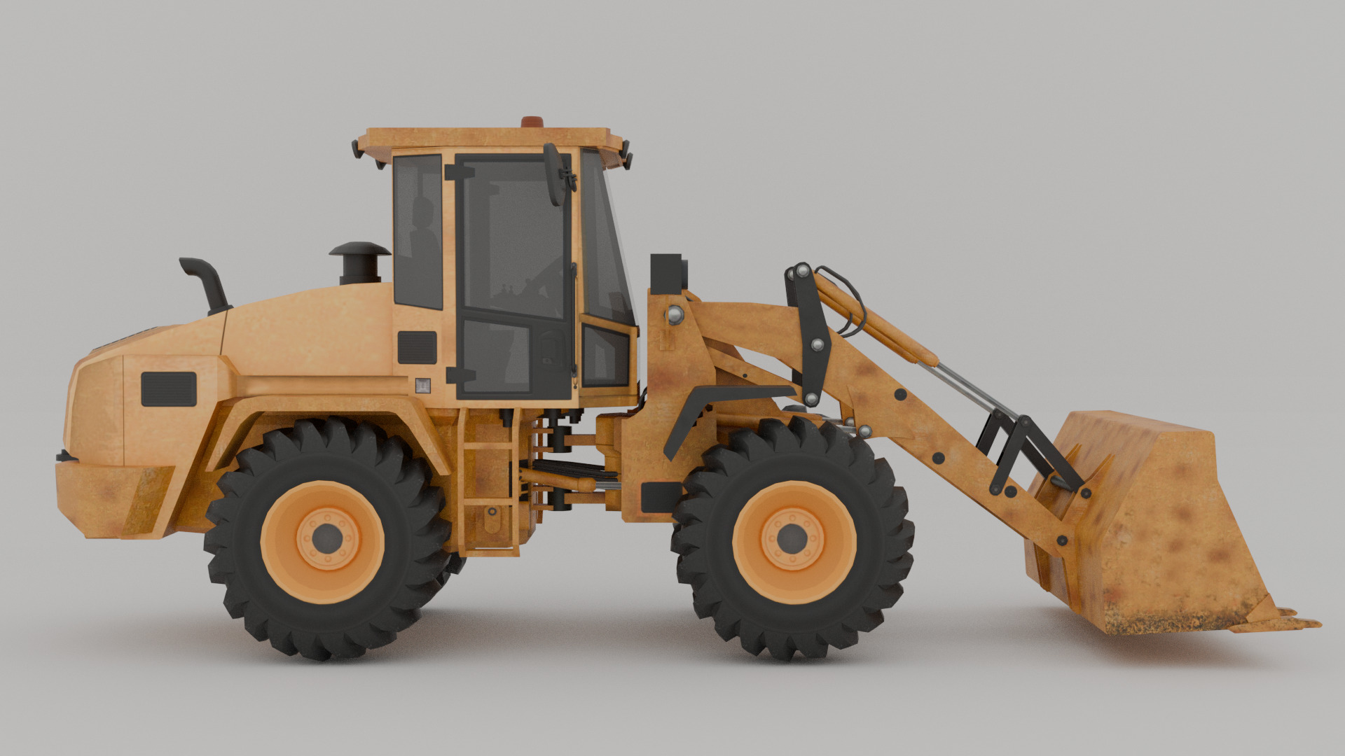 3D model Detailed 3D Model of a Construction Wheel Loader Blender VR ...