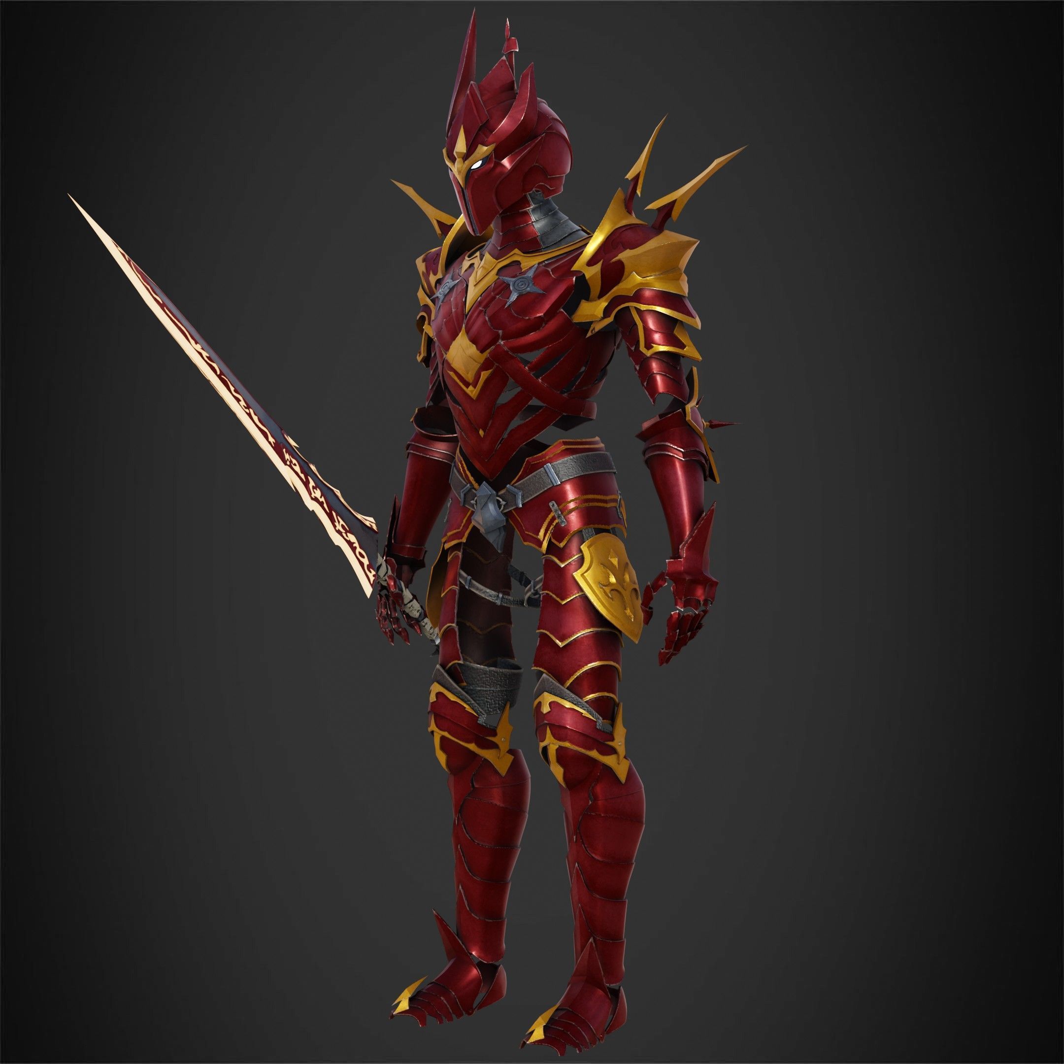Solo Leveling Igris Full Armor and Sword for Cosplay 3D Model ...