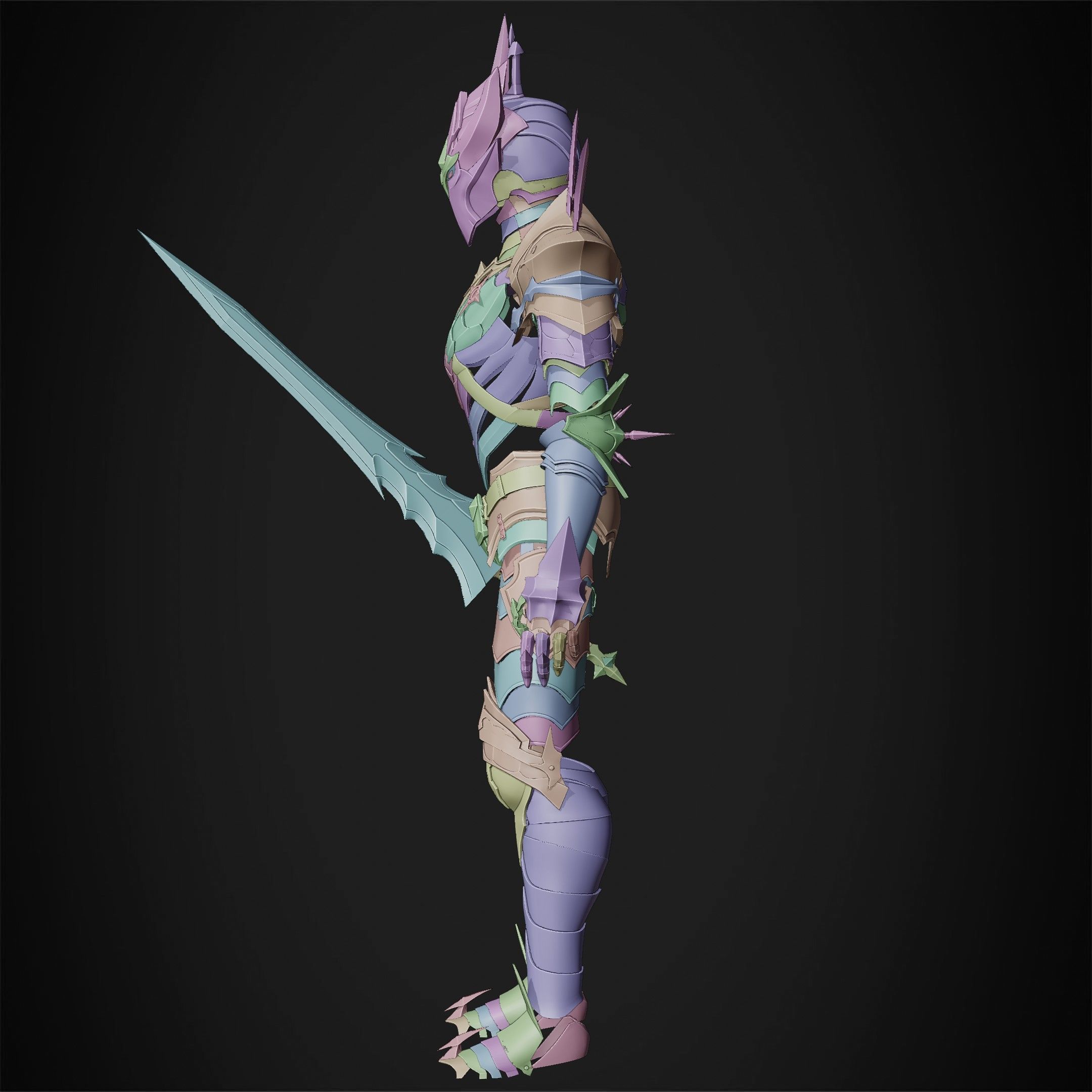 Solo Leveling Igris Full Armor and Sword for Cosplay 3D Model ...