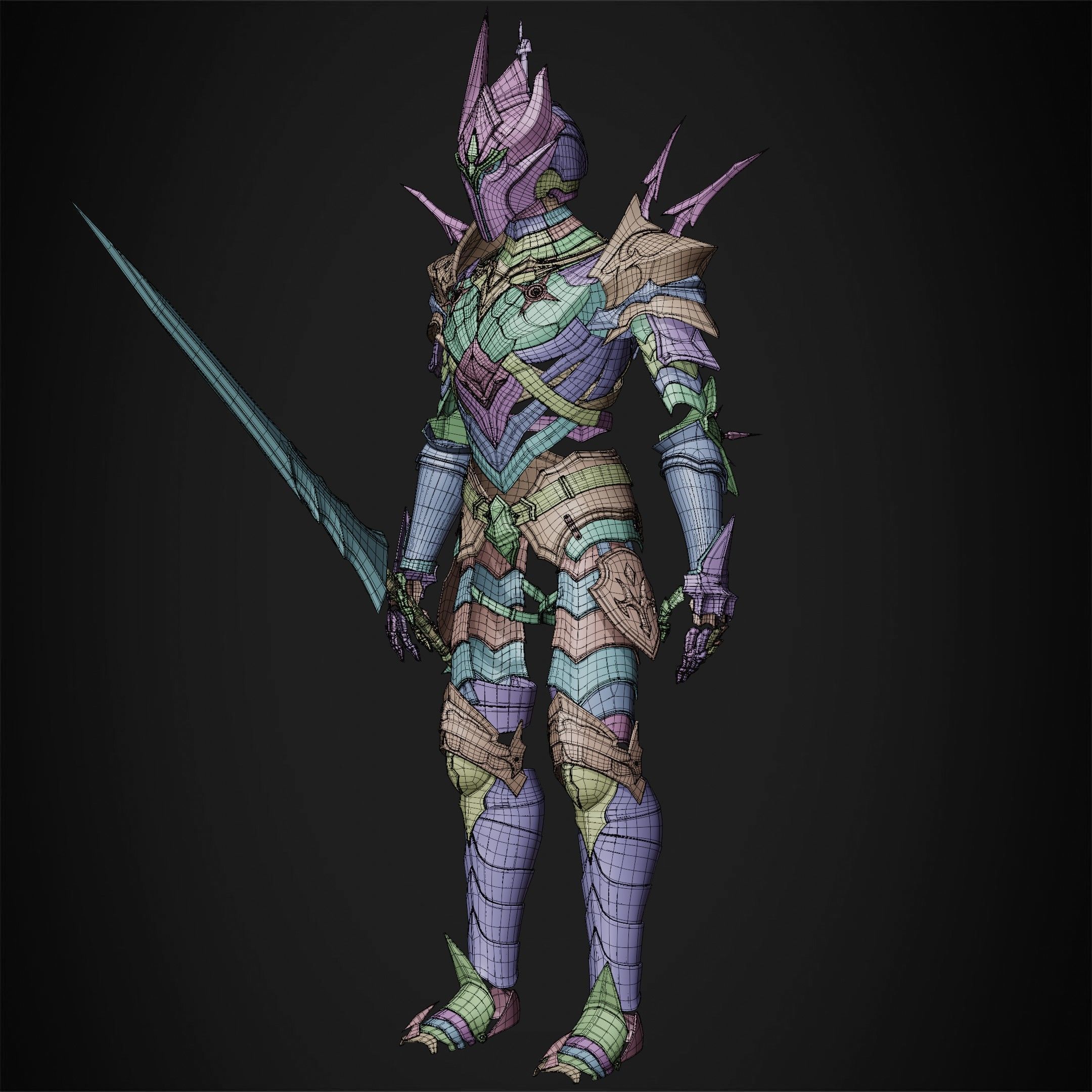 Solo Leveling Igris Full Armor and Sword for Cosplay 3D Model ...