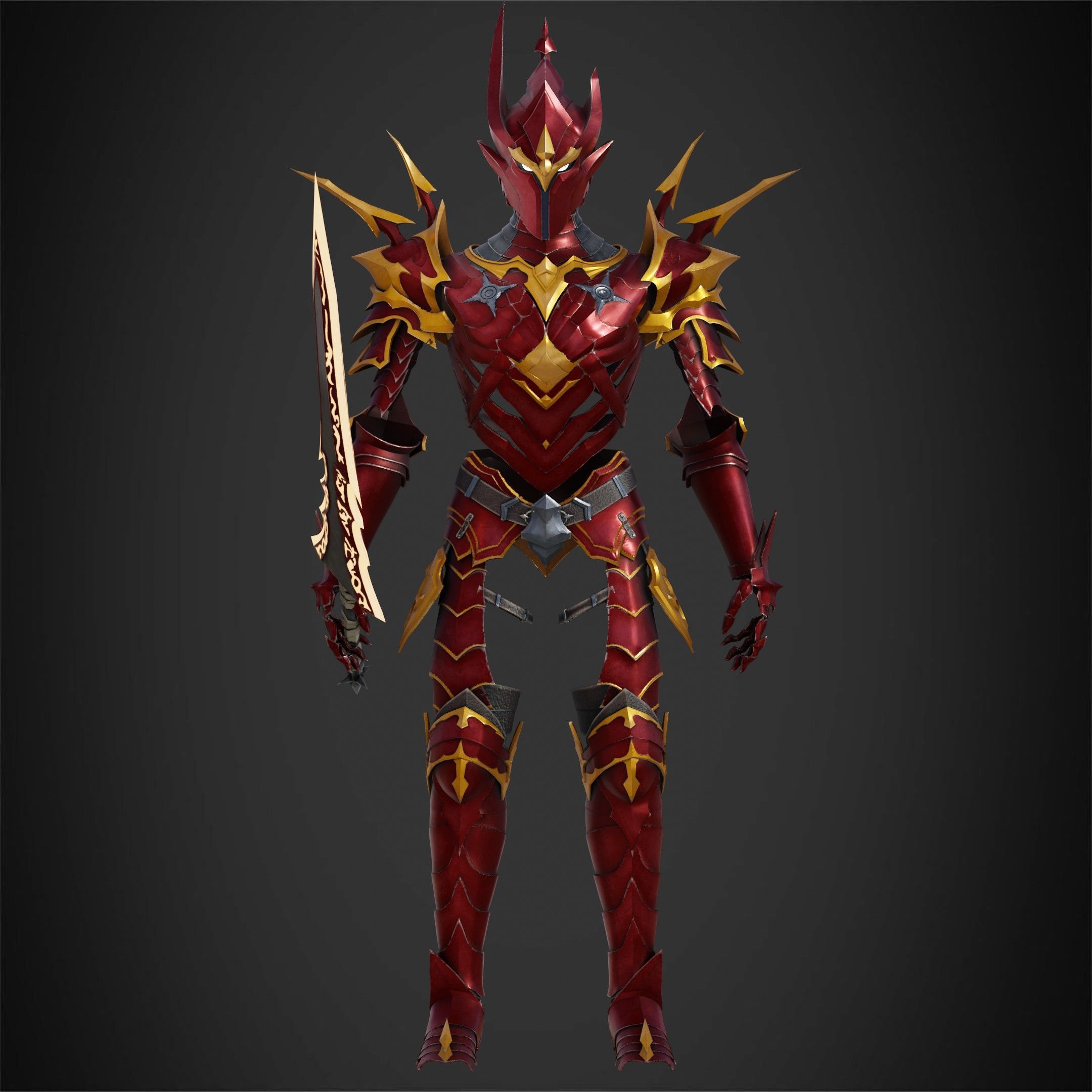 Solo Leveling Igris Full Armor and Sword for Cosplay 3D Model ...