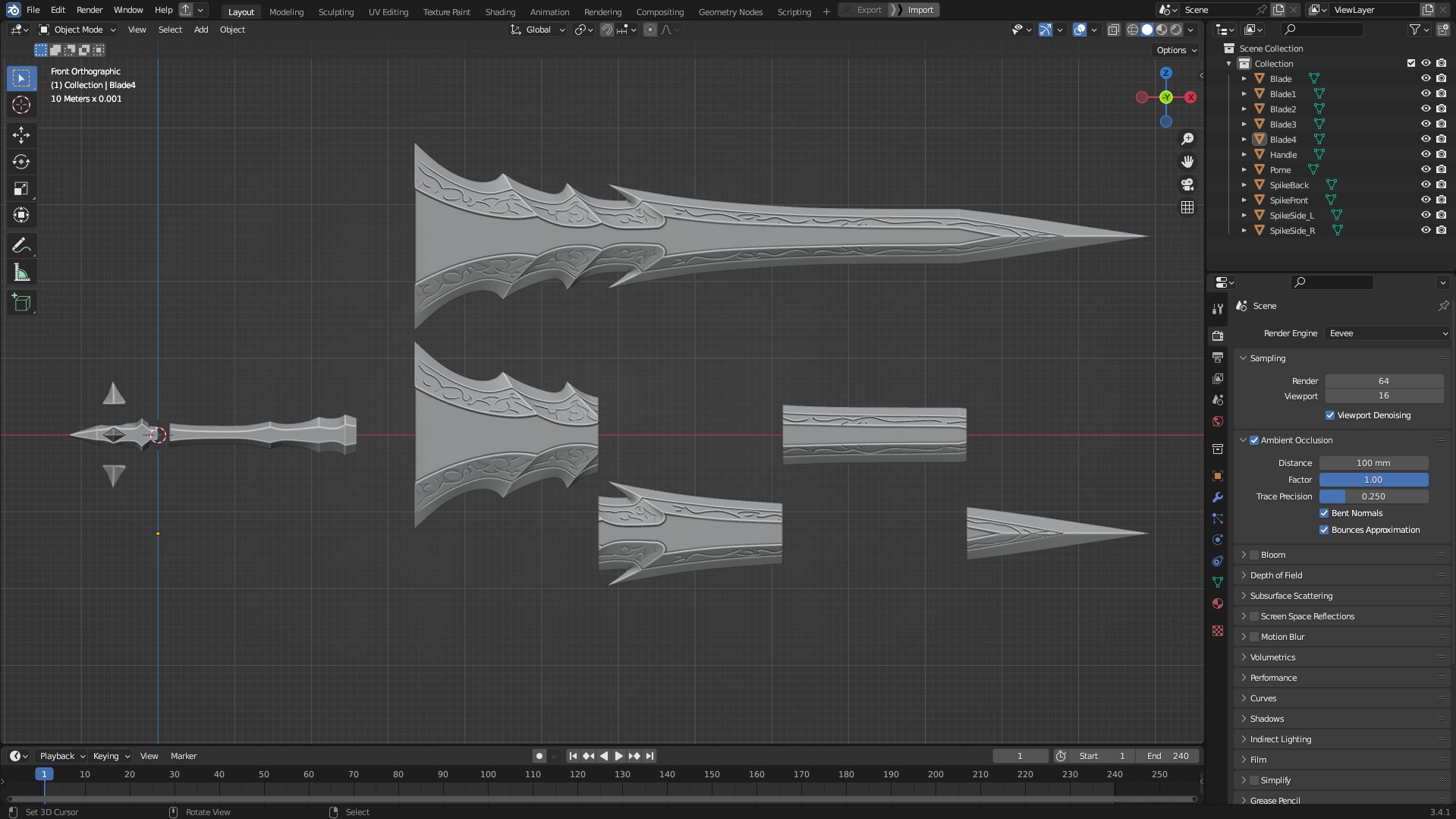 Solo Leveling Igris Full Armor and Sword for Cosplay 3D Model ...