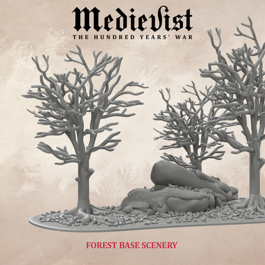 Medieval small forest base scenery free 3D model 3D printable | CGTrader