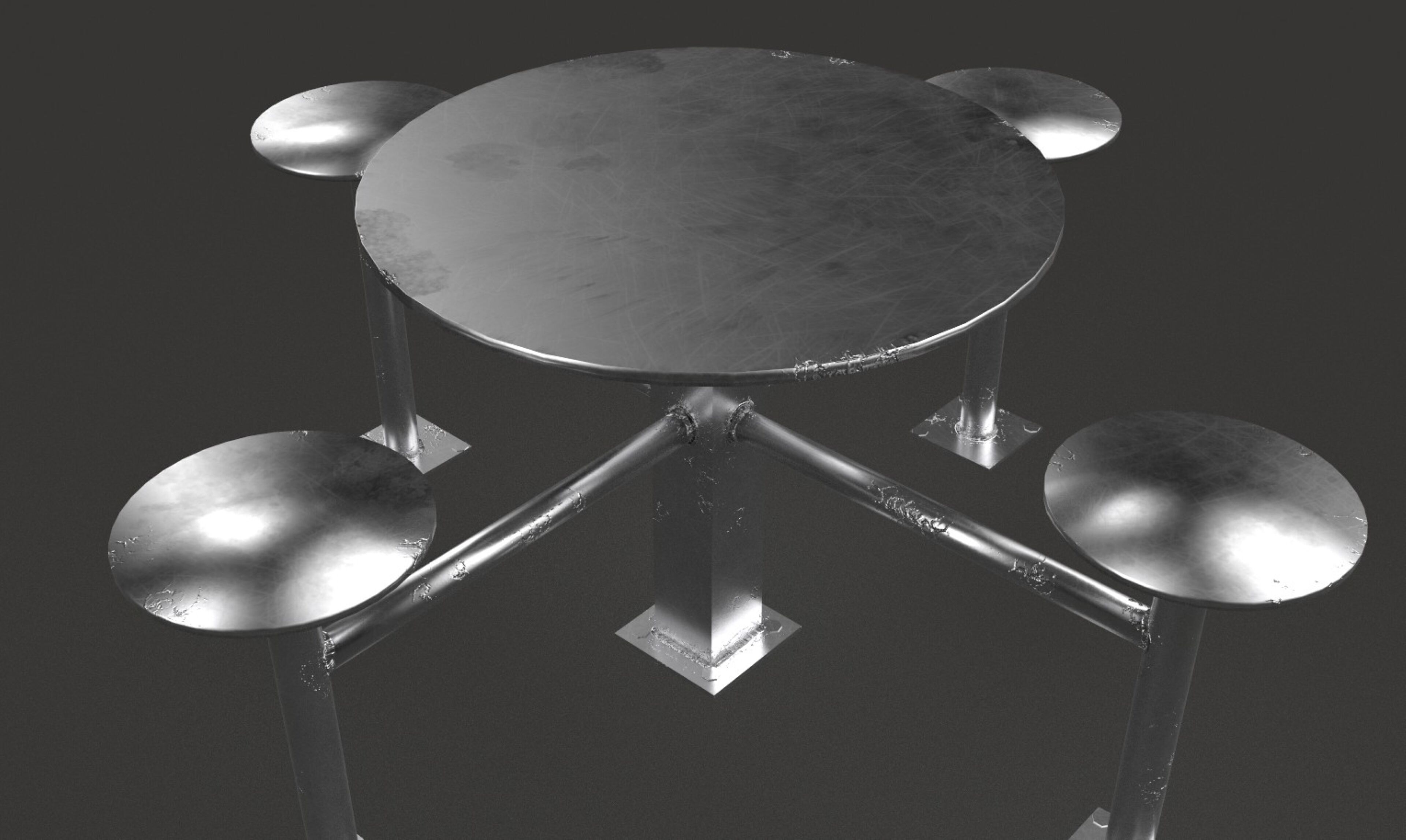 Prison Table free VR / AR / low-poly 3D model | CGTrader