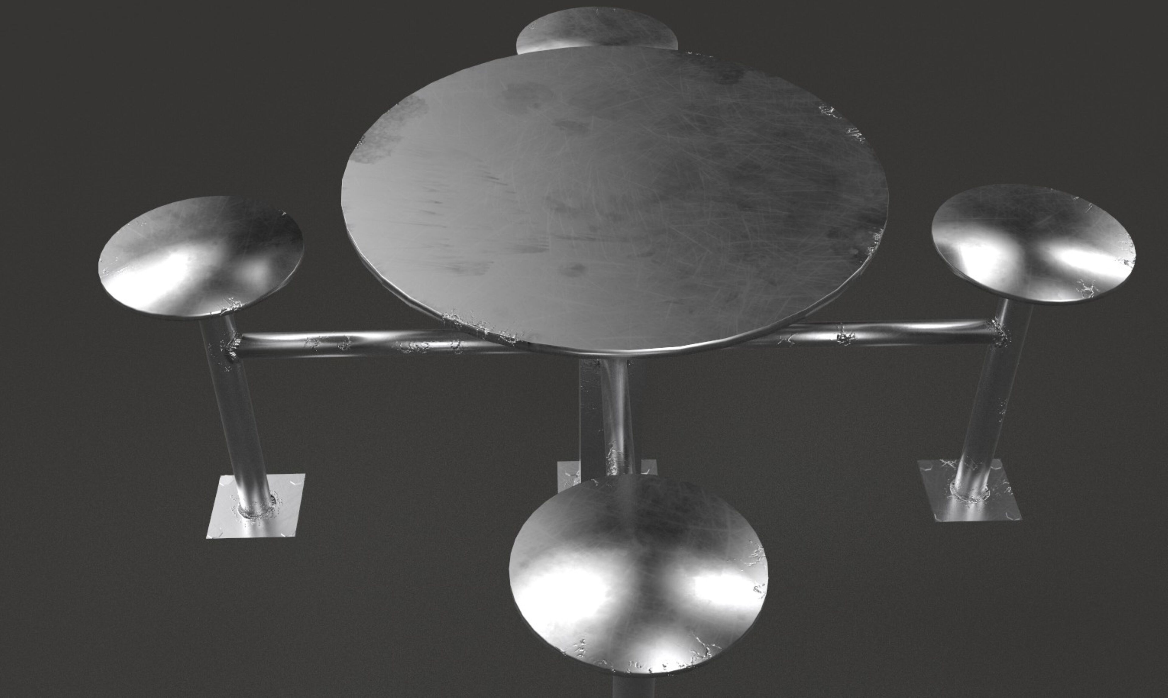 Prison Table free VR / AR / low-poly 3D model | CGTrader