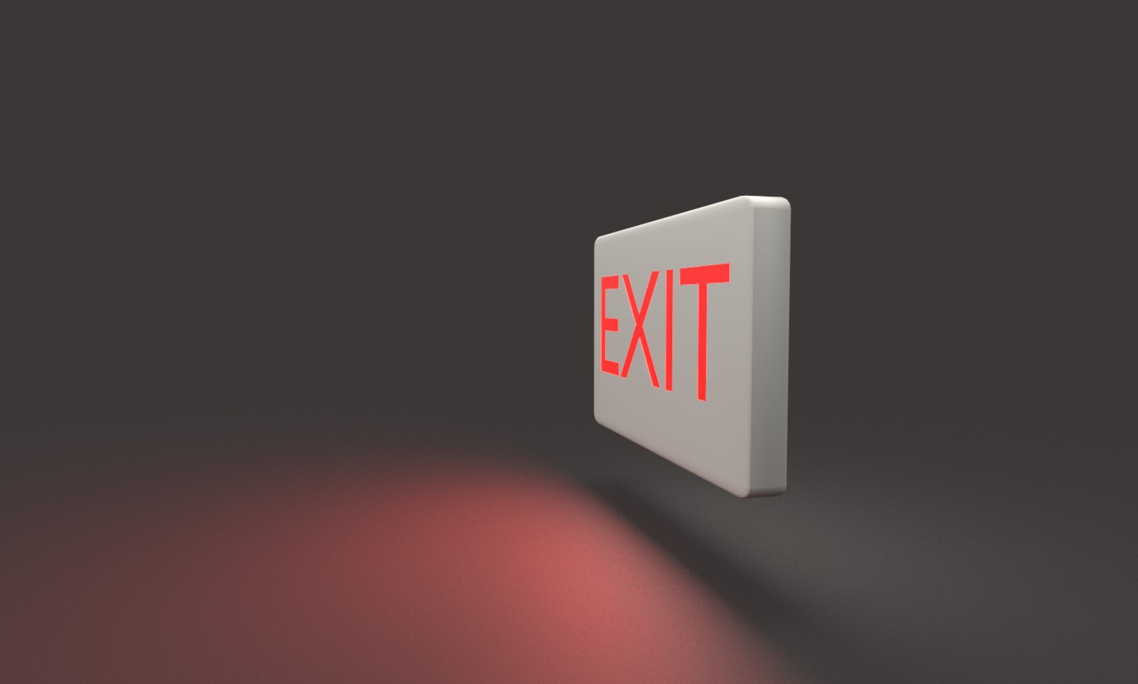 Exit Sign free VR / AR / low-poly 3D model | CGTrader