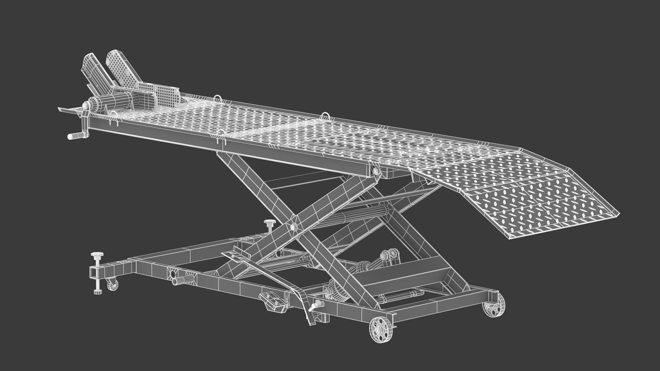 Foot Pedal Operated Hydraulic Lift Table Manual Lifting Platform 3D ...