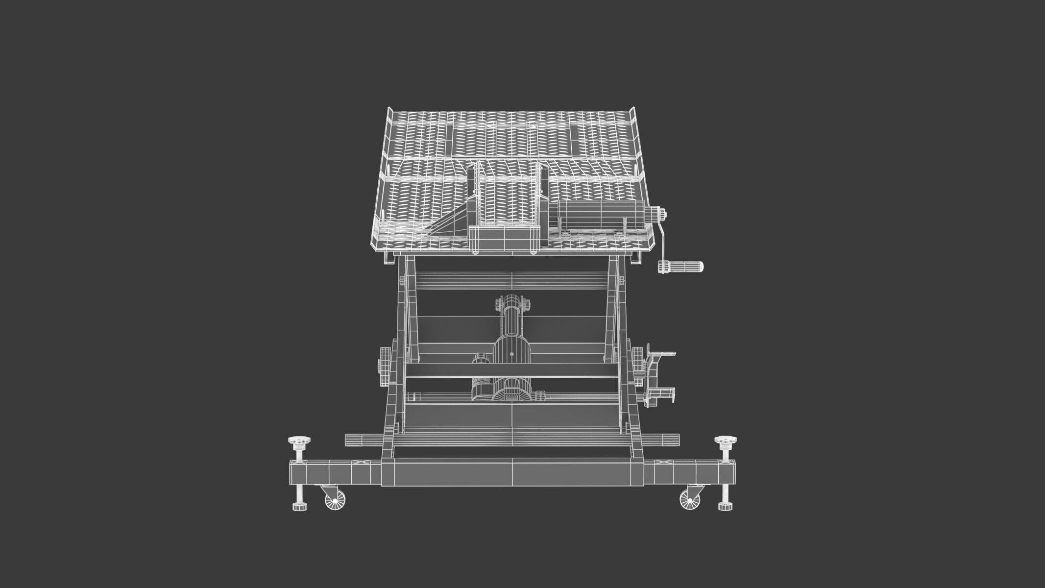 Foot Pedal Operated Hydraulic Lift Table Manual Lifting Platform 3D ...
