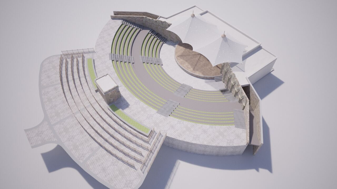 3D model Performance Stage Amphitheatre Live Concert VR / AR / low-poly ...