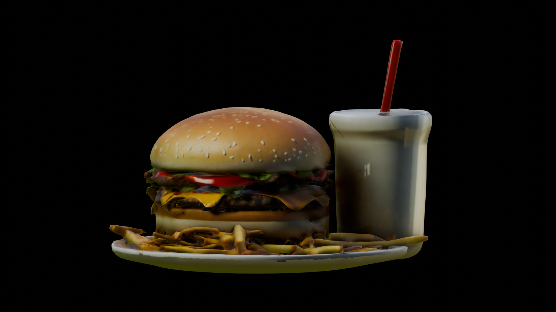 Fast Food free VR / AR / low-poly 3D model | CGTrader
