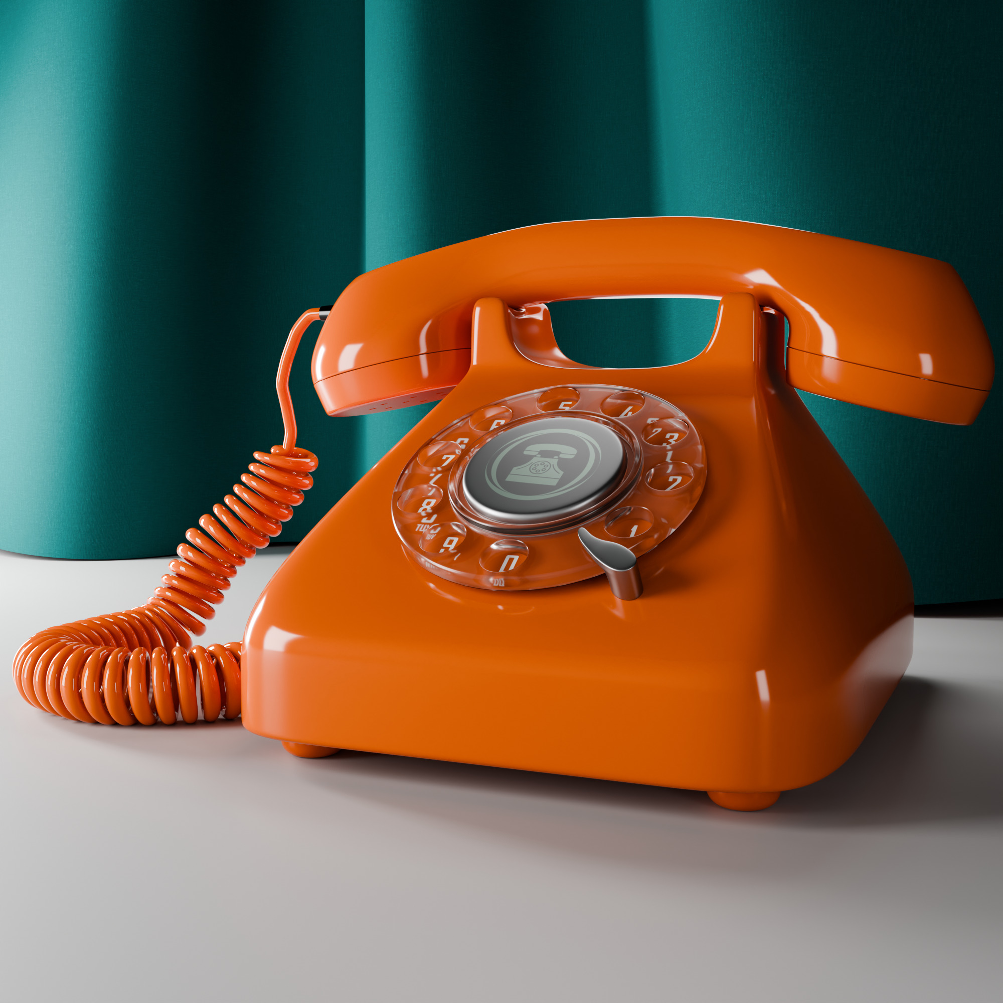 3D model Retro Rotary Telephone-Vintage 3D Model VR / AR / low-poly ...