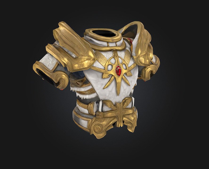 Golden Paladin Armor free 3D model | CGTrader