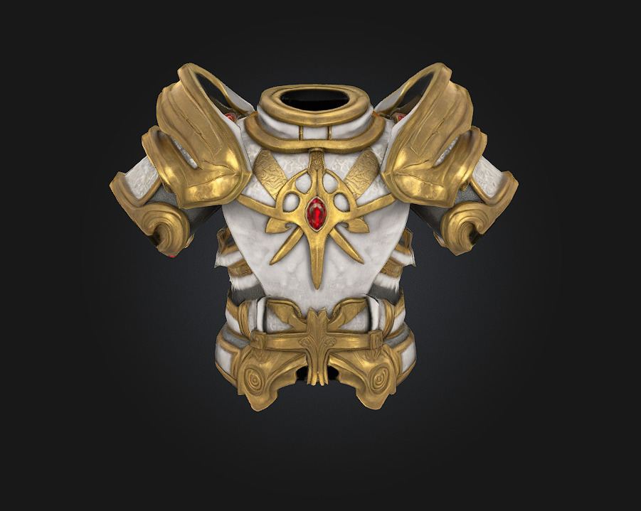 Golden Paladin Armor free 3D model | CGTrader