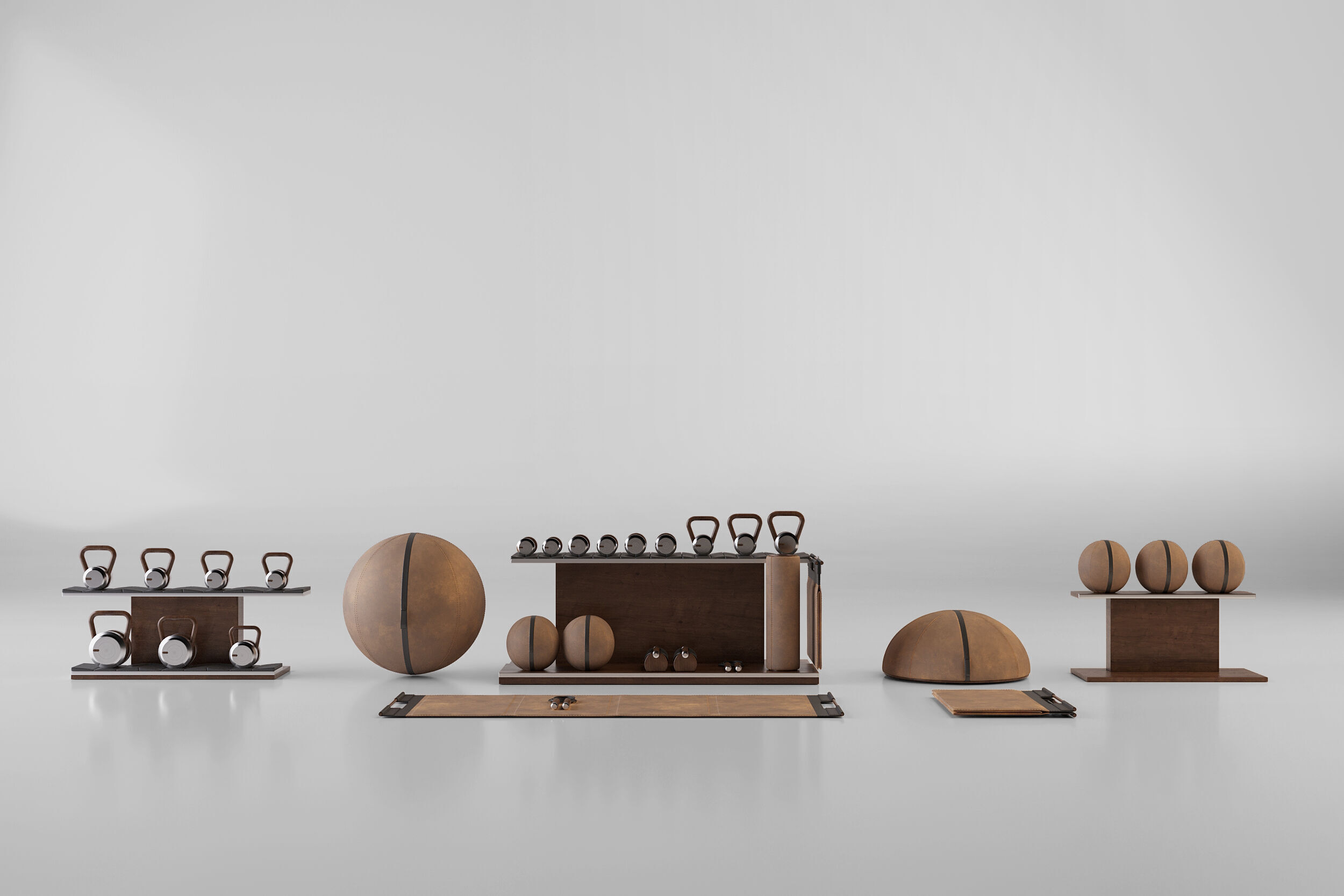 PENT Luxury Fitness Set - Gym Equipment 3D Model Collection 3D model ...