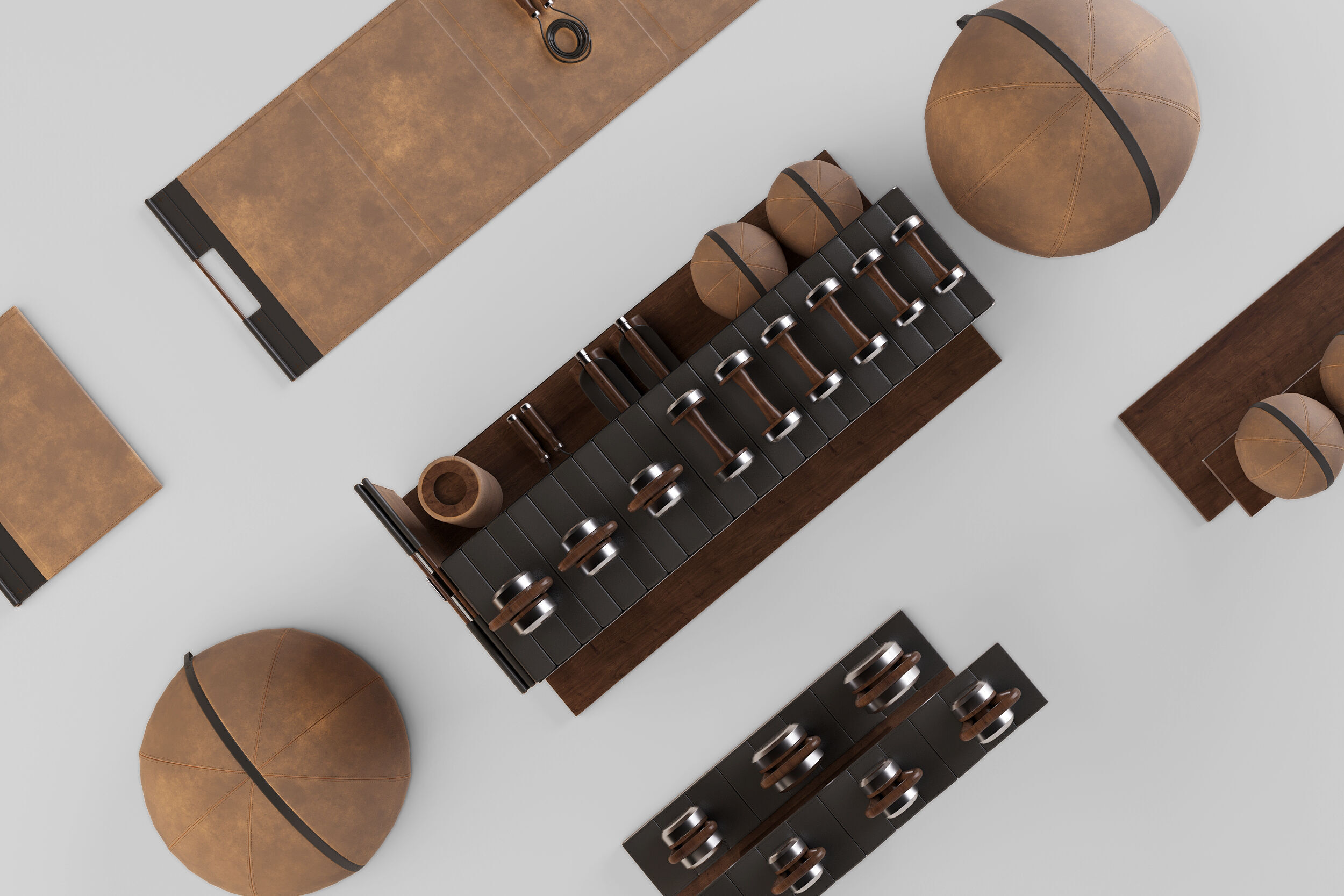 PENT Luxury Fitness Set - Gym Equipment 3D Model Collection 3D model ...