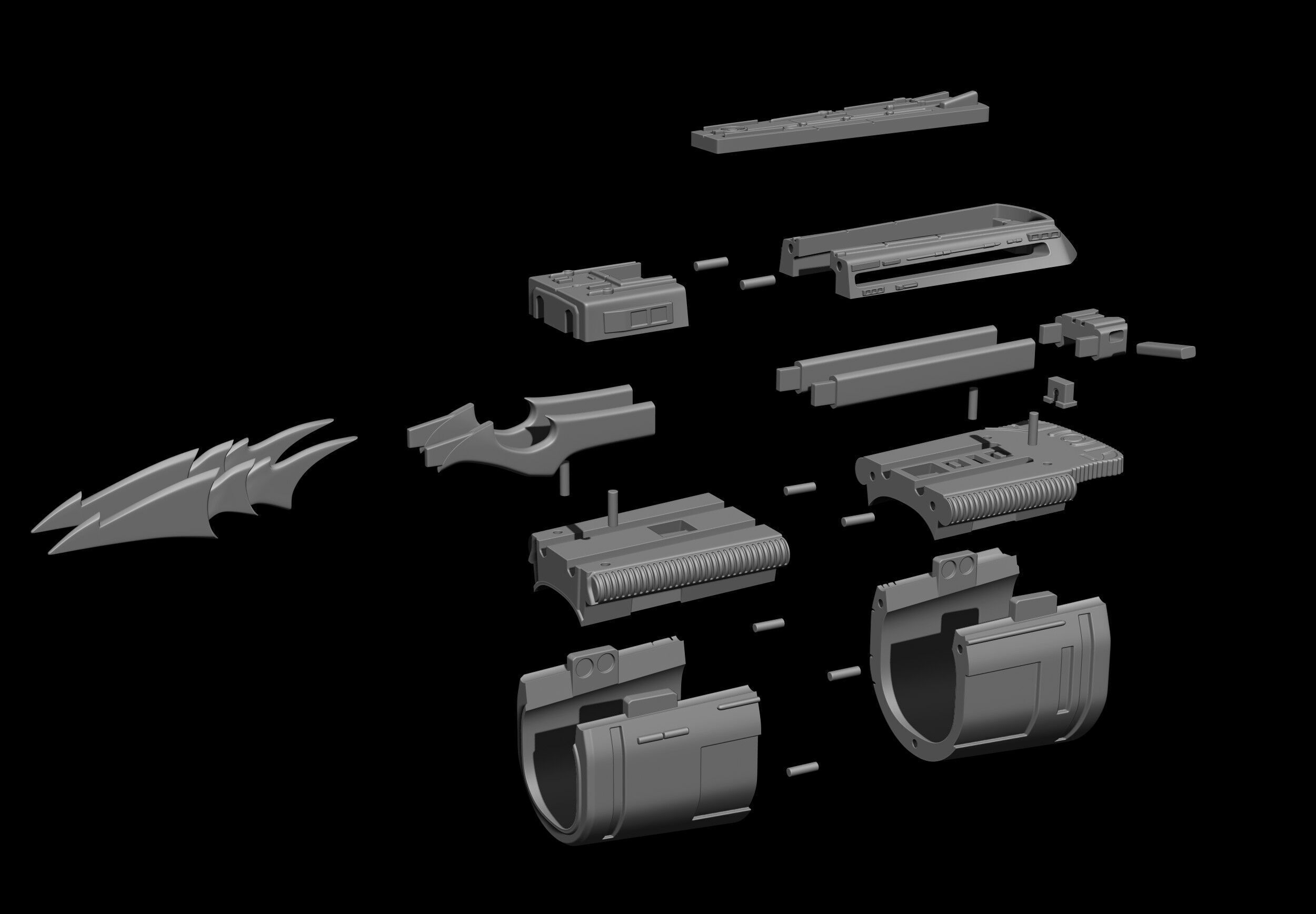 Predator Gauntlet Forearm Right removable blades scale 1 3D model 3D ...