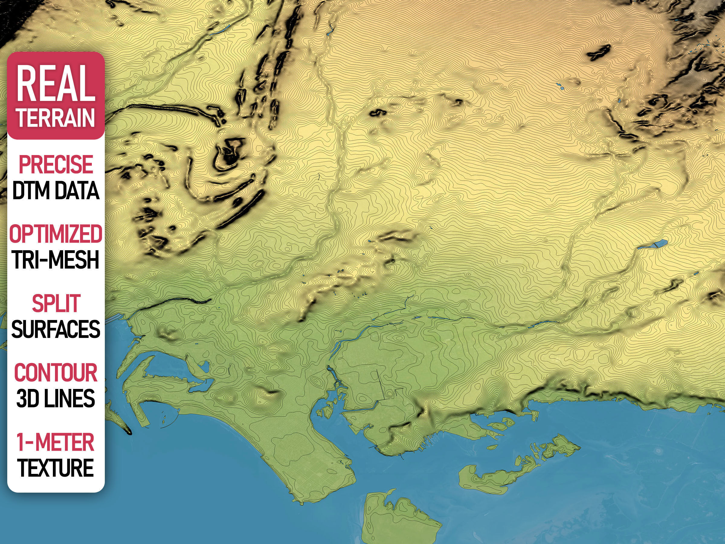 3D model Karachi - Topography Terrain VR / AR / low-poly | CGTrader