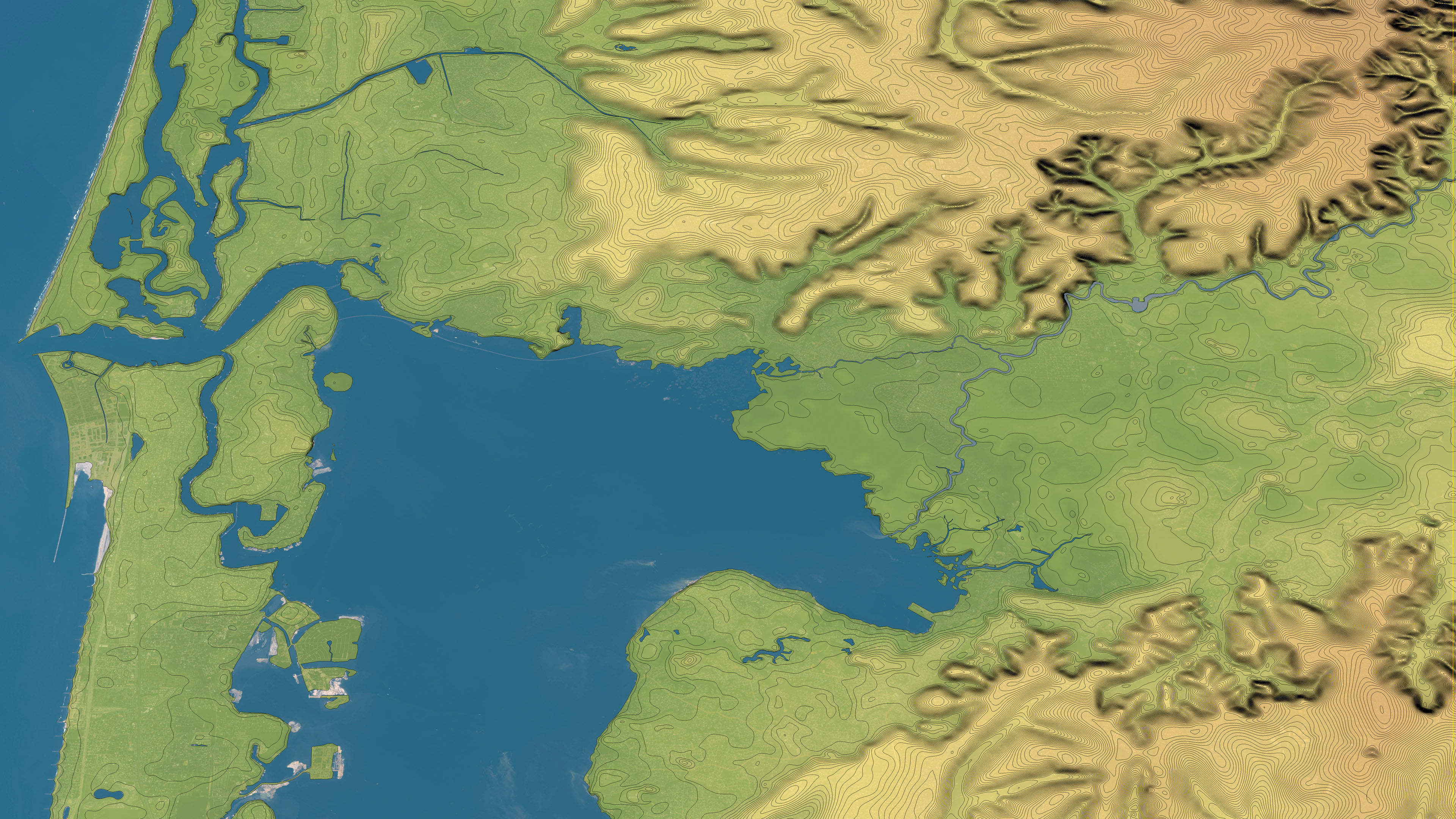 3D Model Collection Lagos - Topography Terrain 3D City Model VR / AR ...