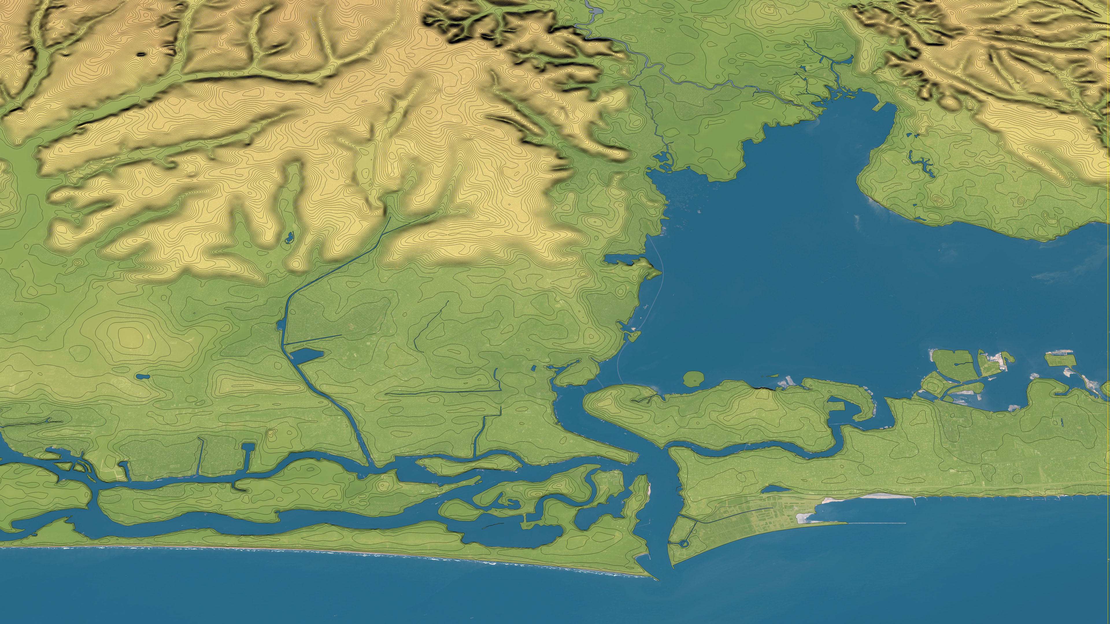 3D Model Collection Lagos - Topography Terrain 3D City Model VR / AR ...