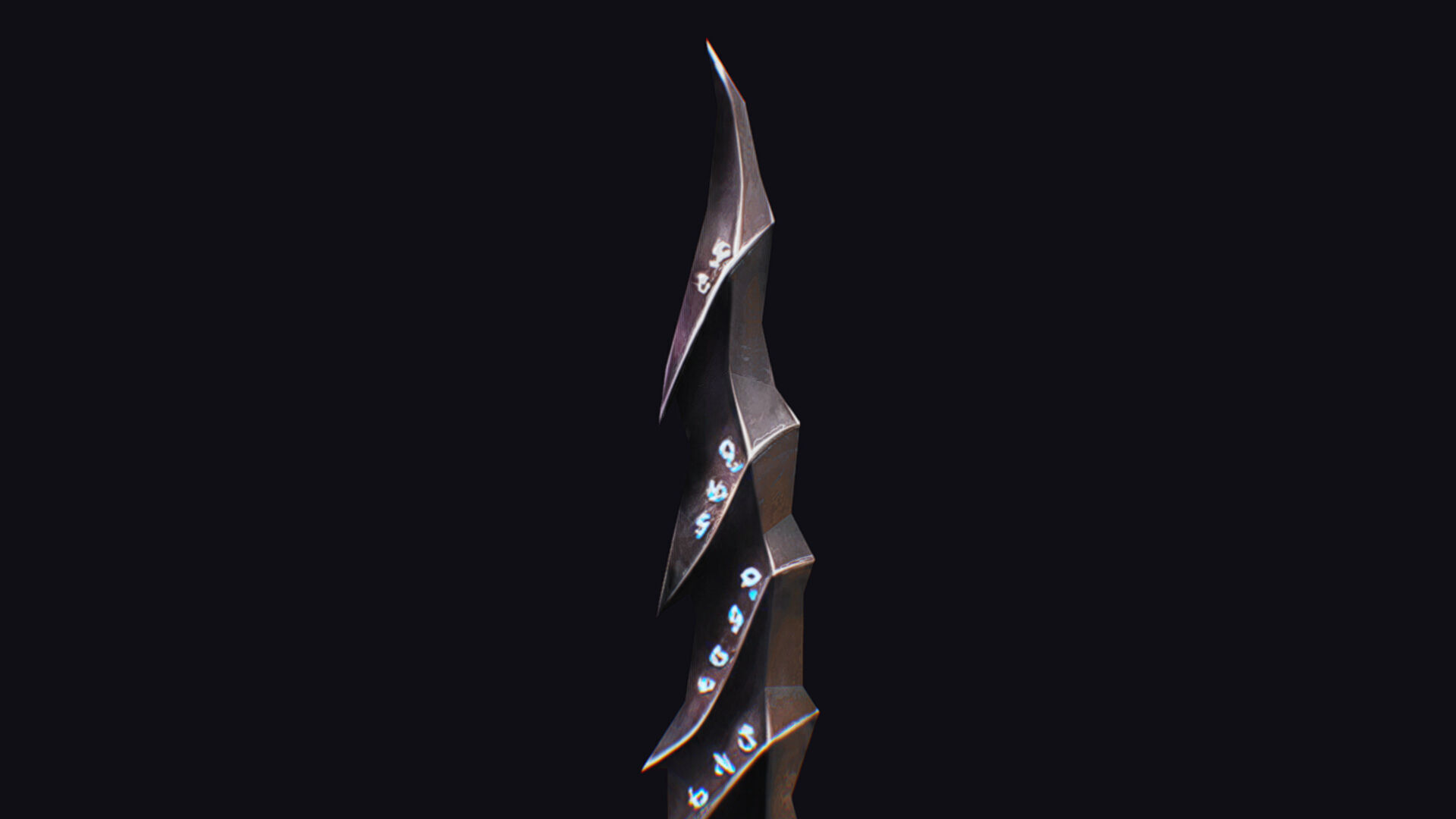 3D model Sword Magical Cutting Fantasy Melee Dagger Iron Blade Saber Moon VR / AR / low-poly ...