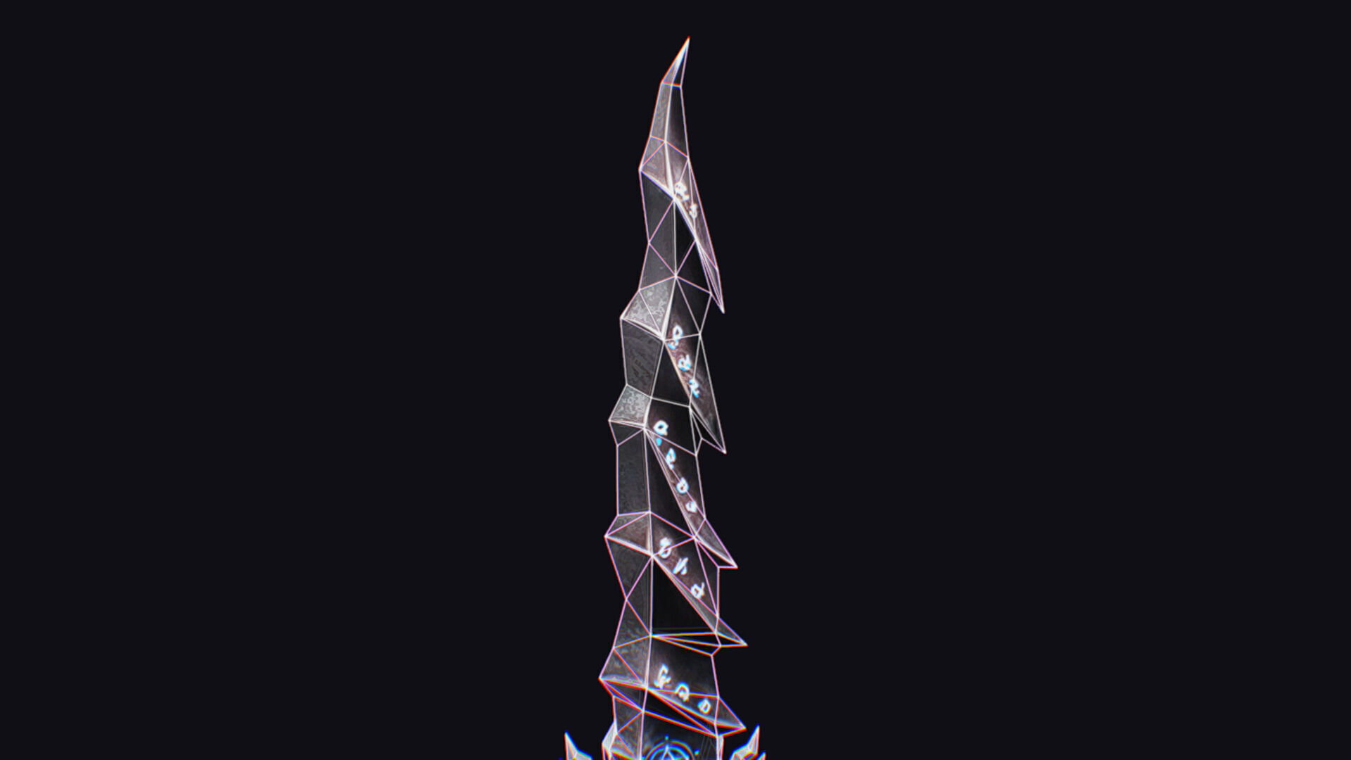 3D model Sword Magical Cutting Fantasy Melee Dagger Iron Blade Saber ...