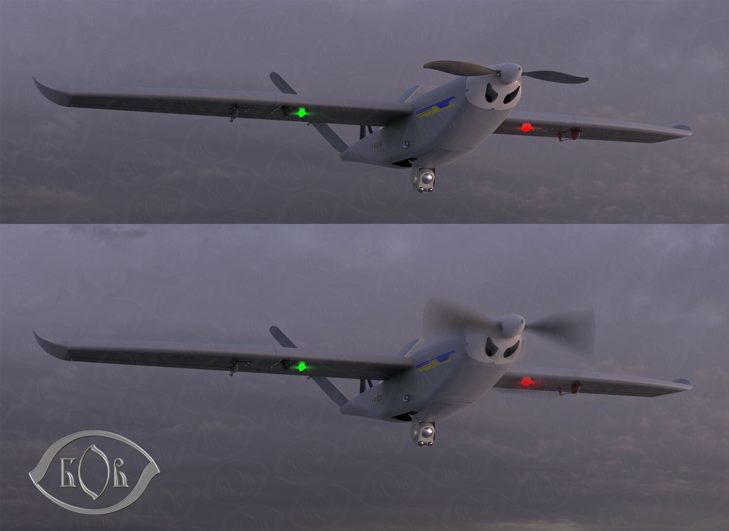 Ukrainian UAV GOR Tactical military reconnaissance drone 3D model ...