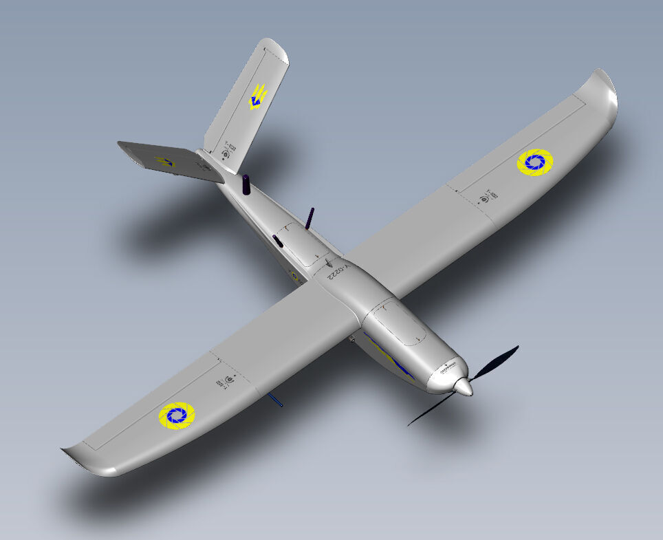 Ukrainian UAV GOR Tactical military reconnaissance drone 3D model ...