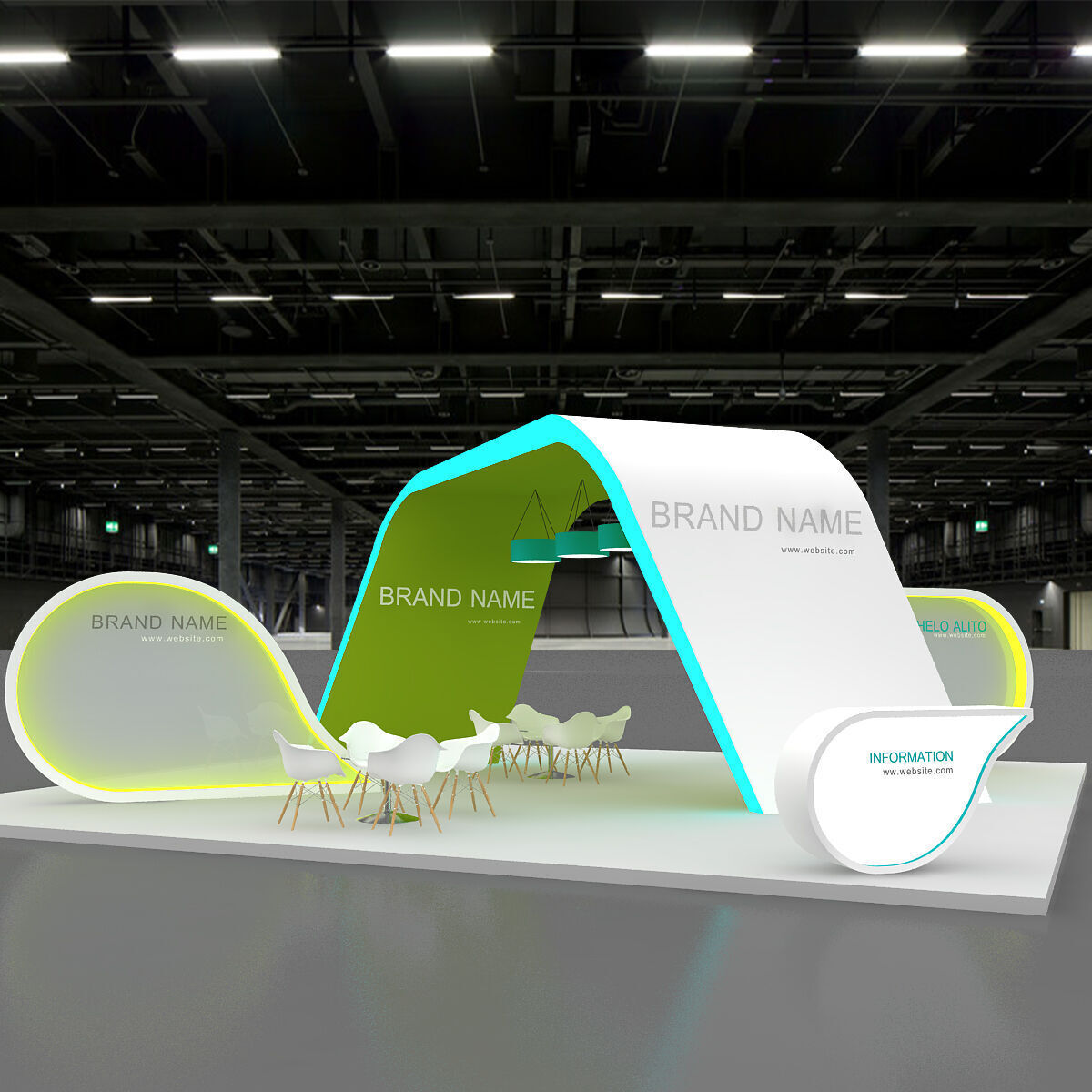 exhibition booth stand 3d model tradeshow 3D 3D model | CGTrader