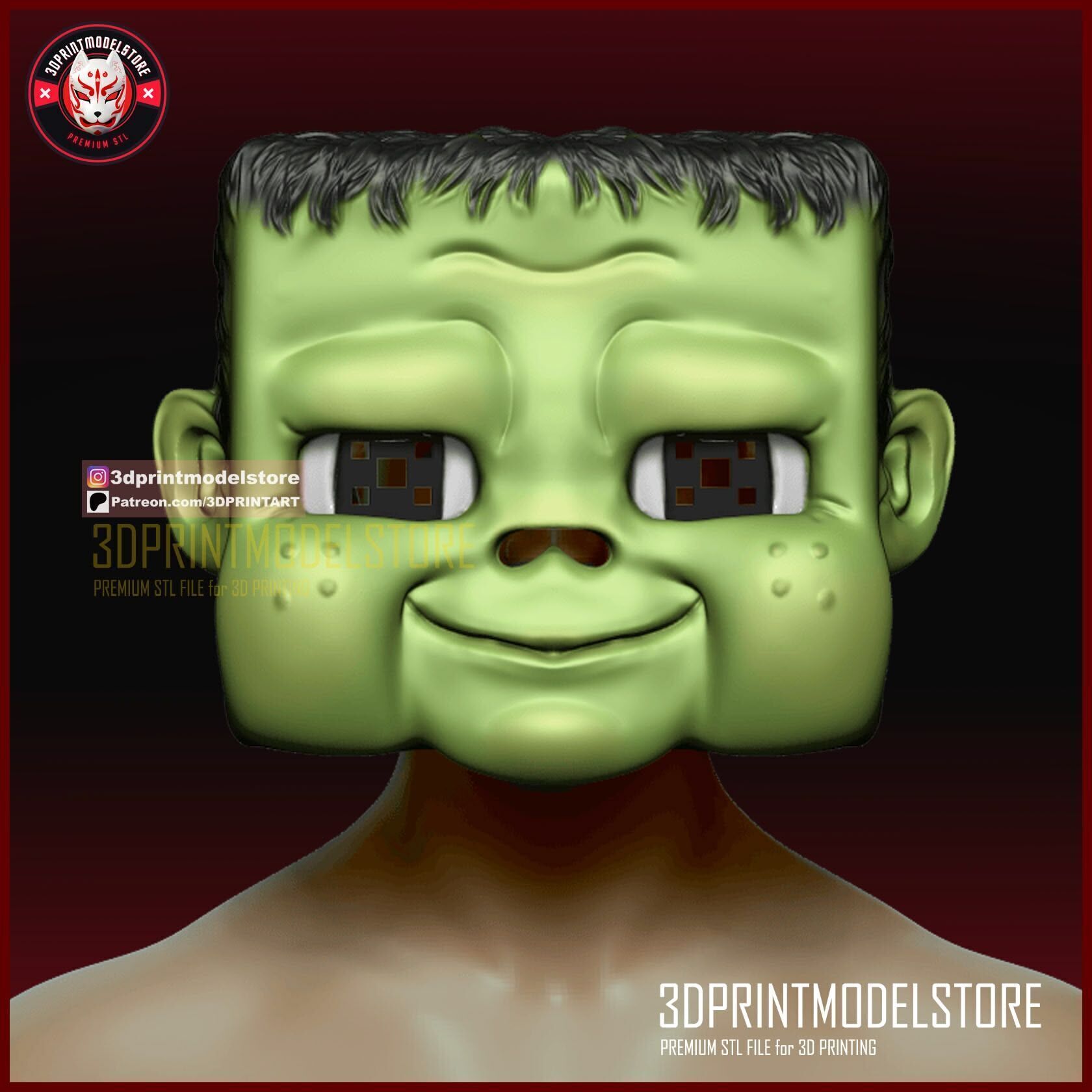 Minecraft Zombie Jockey Cosplay Mask Halloween - Chicken Jockey 3D ...