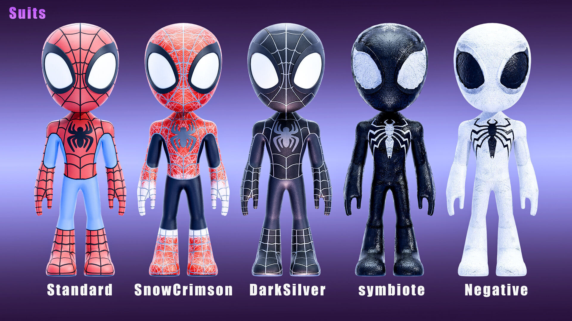 Superhero Spidey Character Rig 3D model rigged | CGTrader