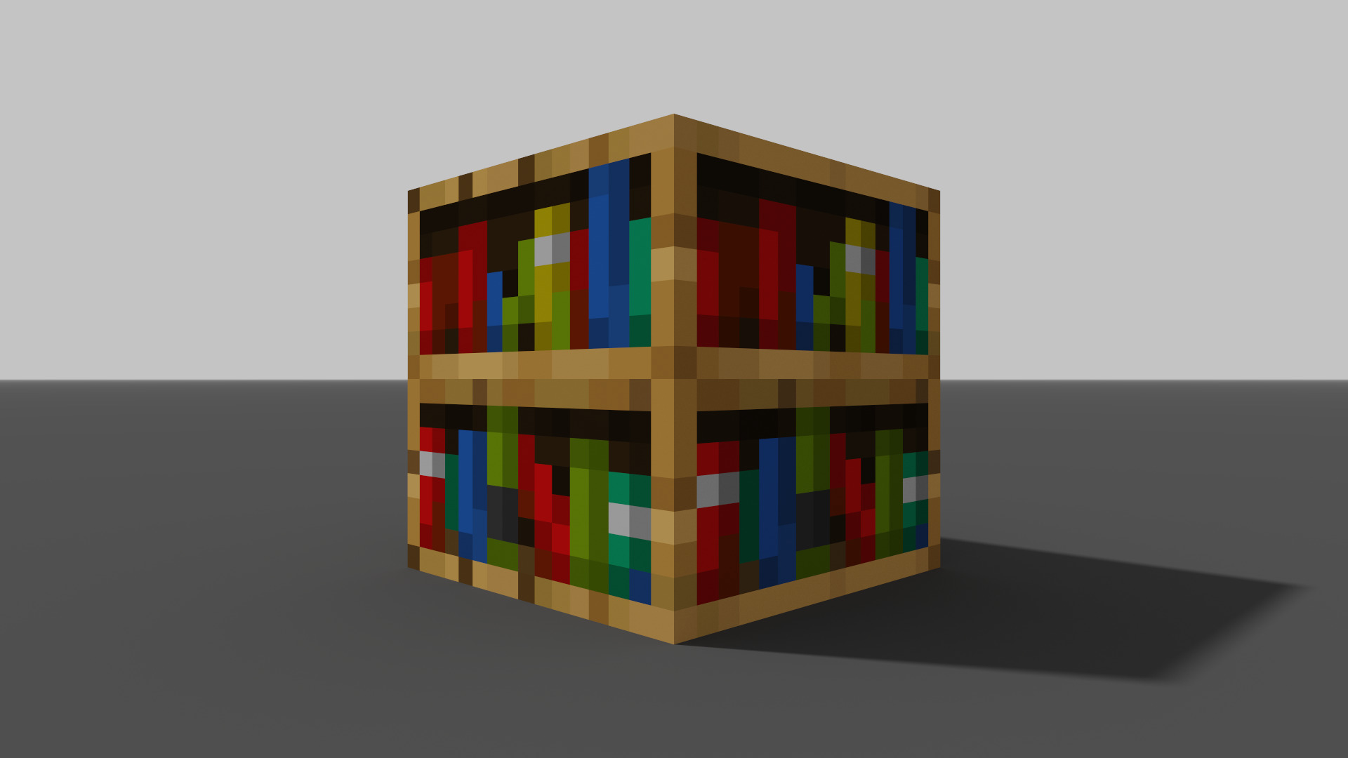 3D model MineCraft bookshelf VR / AR / low-poly | CGTrader