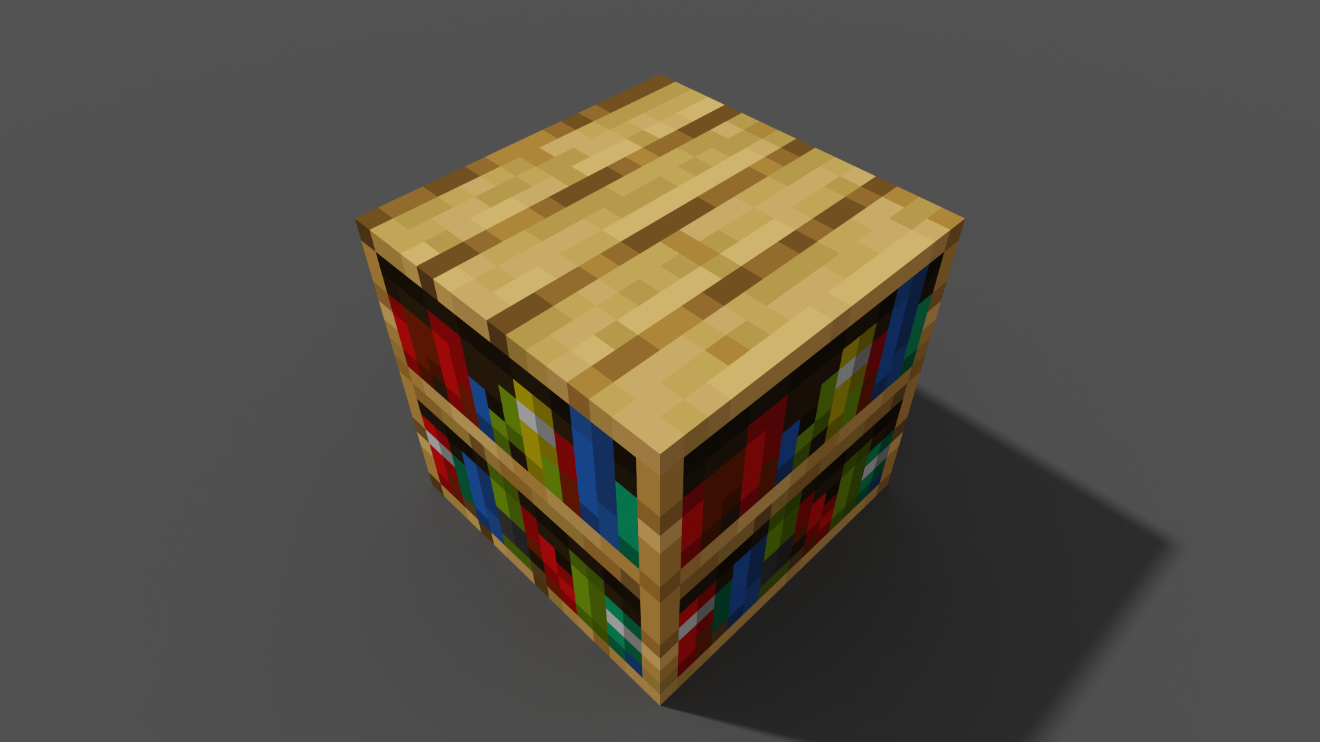 3D model MineCraft bookshelf VR / AR / low-poly | CGTrader
