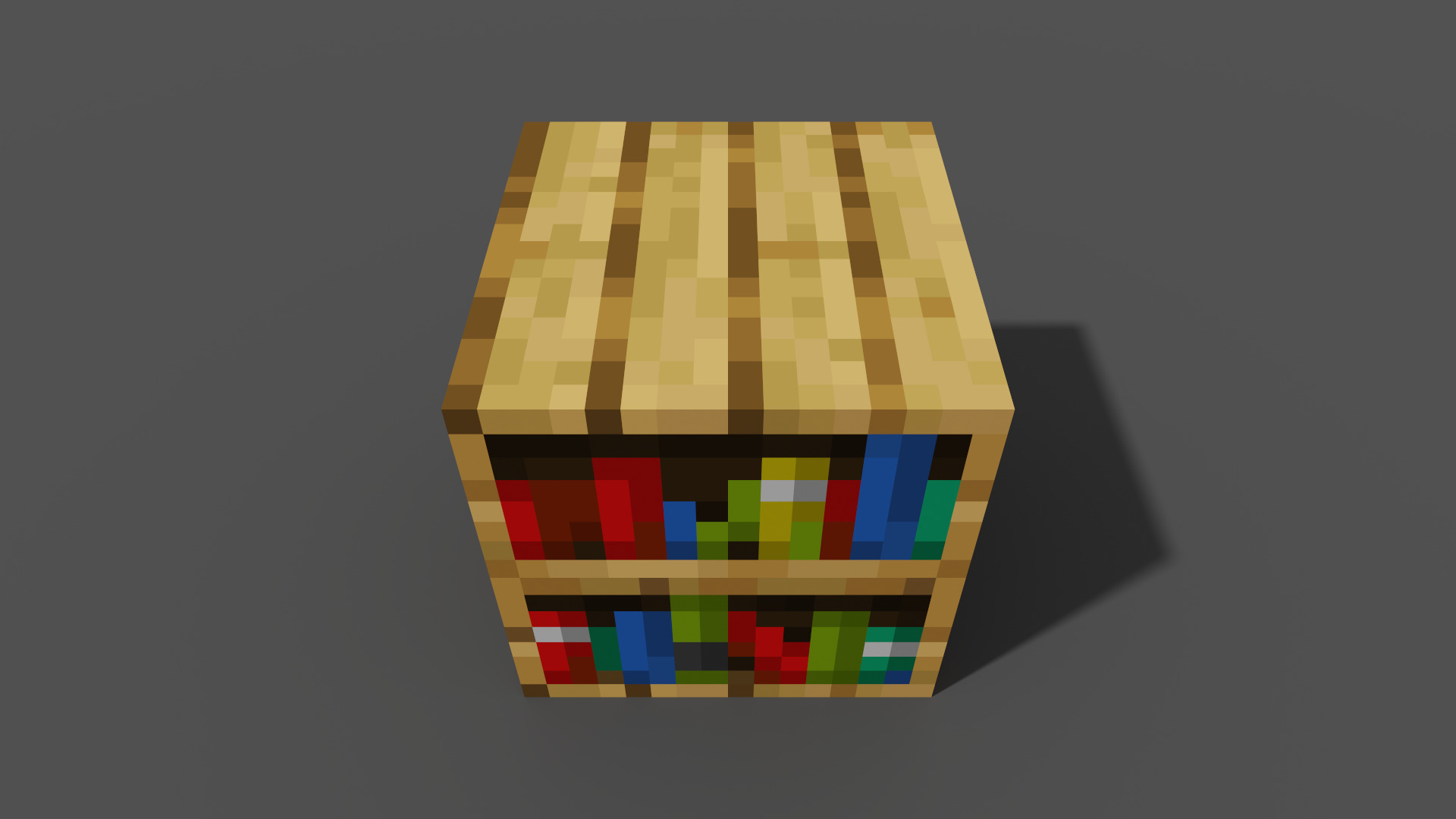 3D model MineCraft bookshelf VR / AR / low-poly | CGTrader
