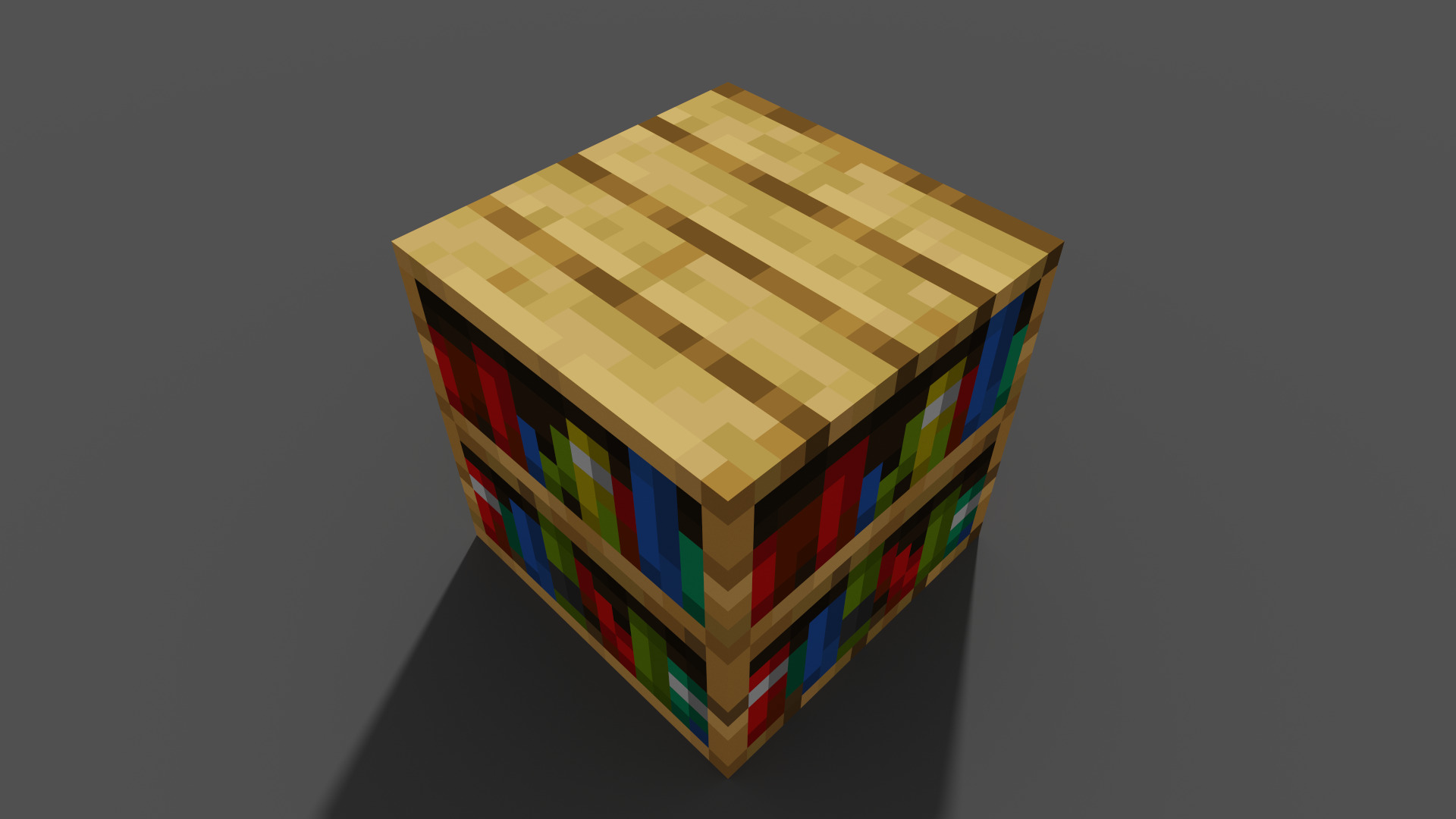 3D model MineCraft bookshelf VR / AR / low-poly | CGTrader