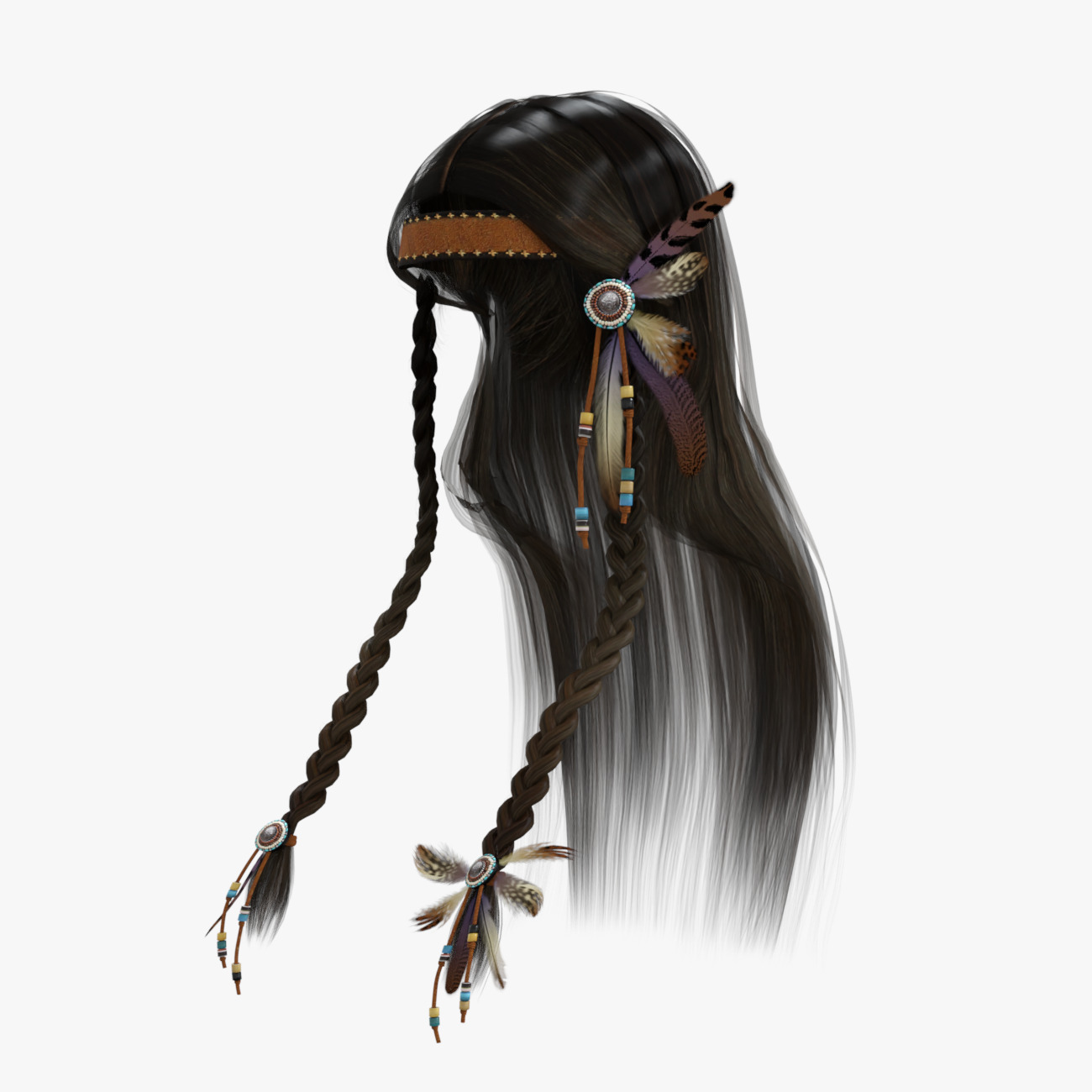 3D model Native American Girl - Squaw Rigged Animated VR / AR / low ...