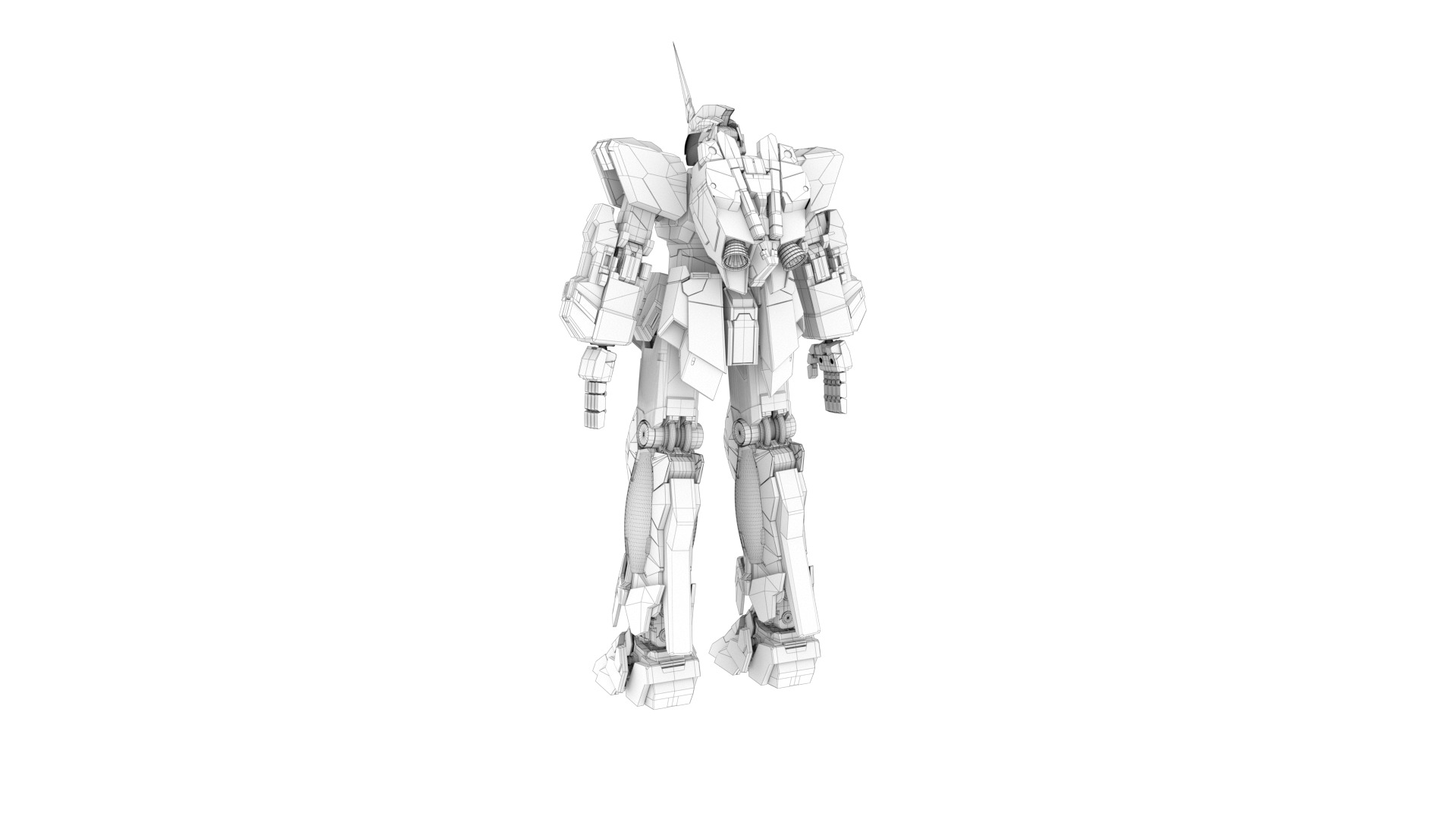 UNICORN GUNDAM free 3D model animated rigged | CGTrader