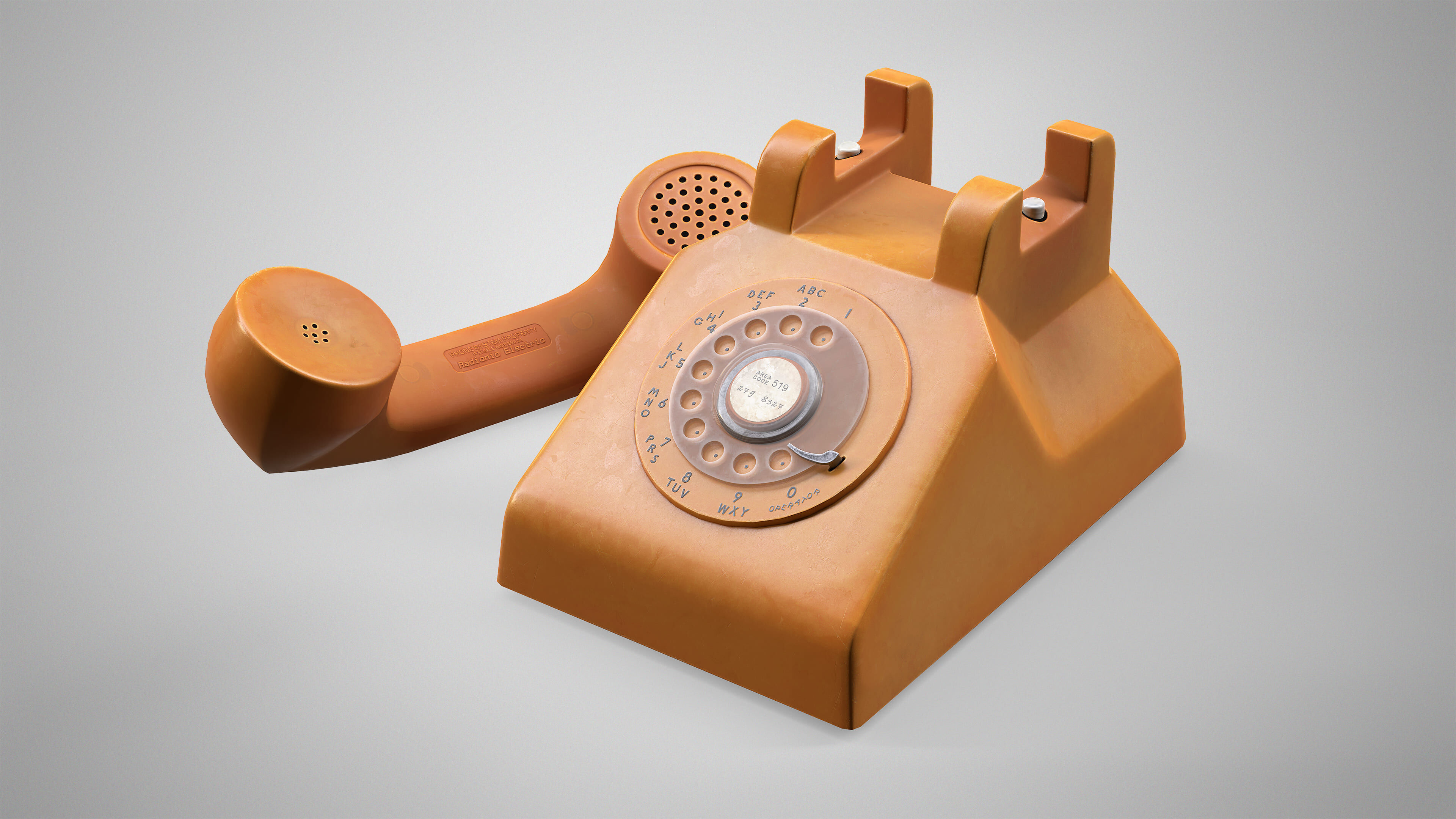 3D model Old Rotary Phone - Retro Dial Telephone VR / AR / low-poly ...