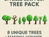 3D model Stylized Low Poly Tree Pack 8 Trees plus Seasonal Variations ...